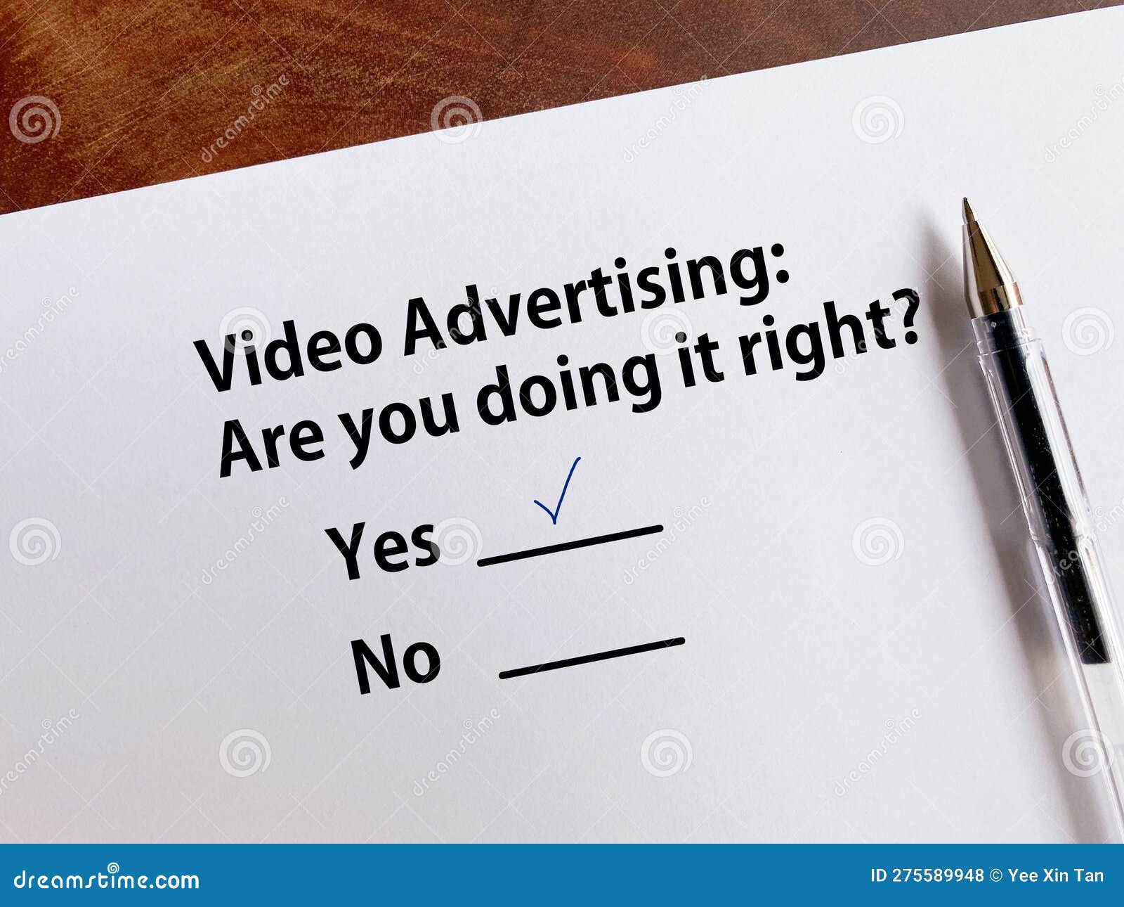 Questionnaire About Advertisement Royalty-Free Stock Photo ...