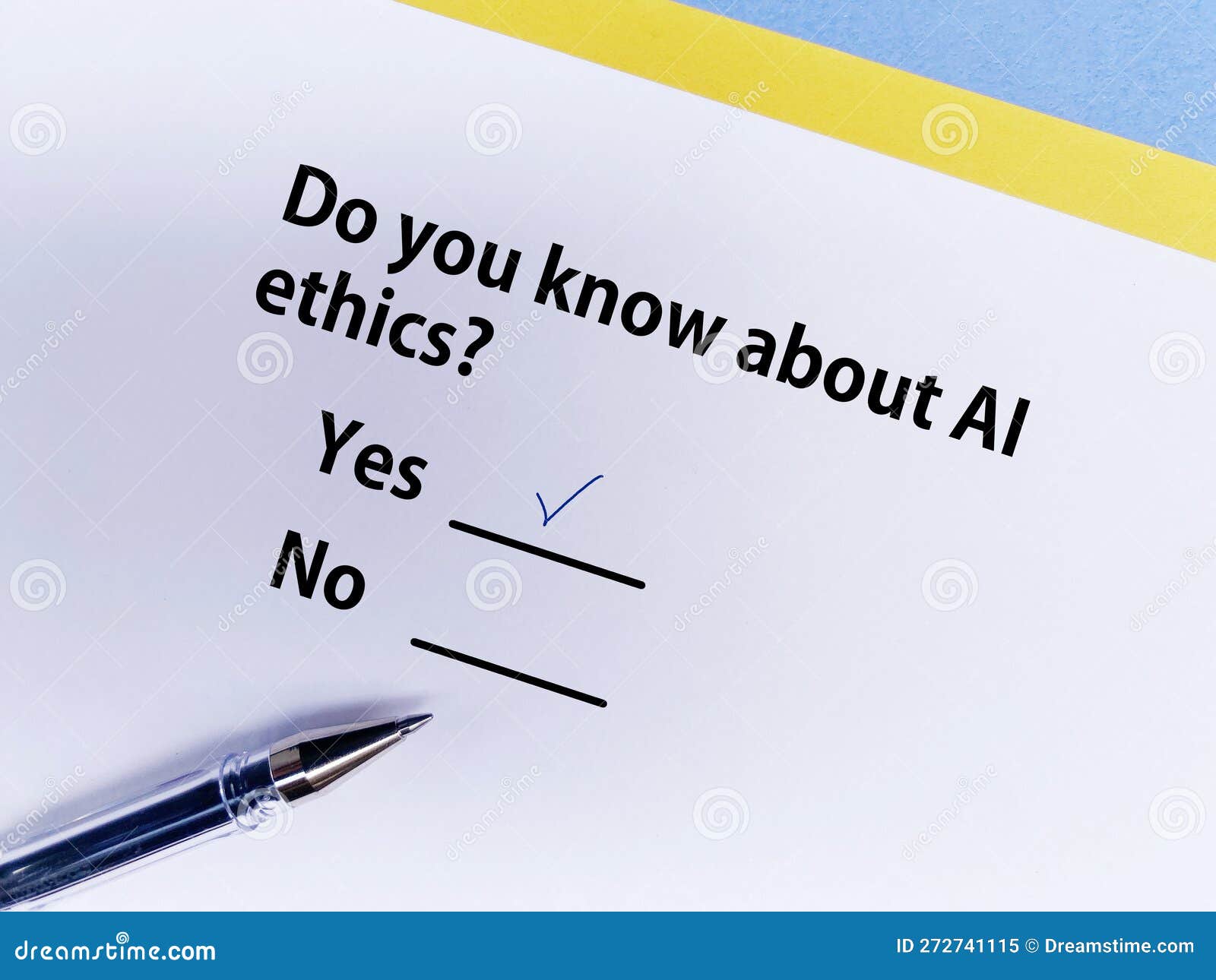 Questionnaire about Artificial Intelligence Stock Illustration ...