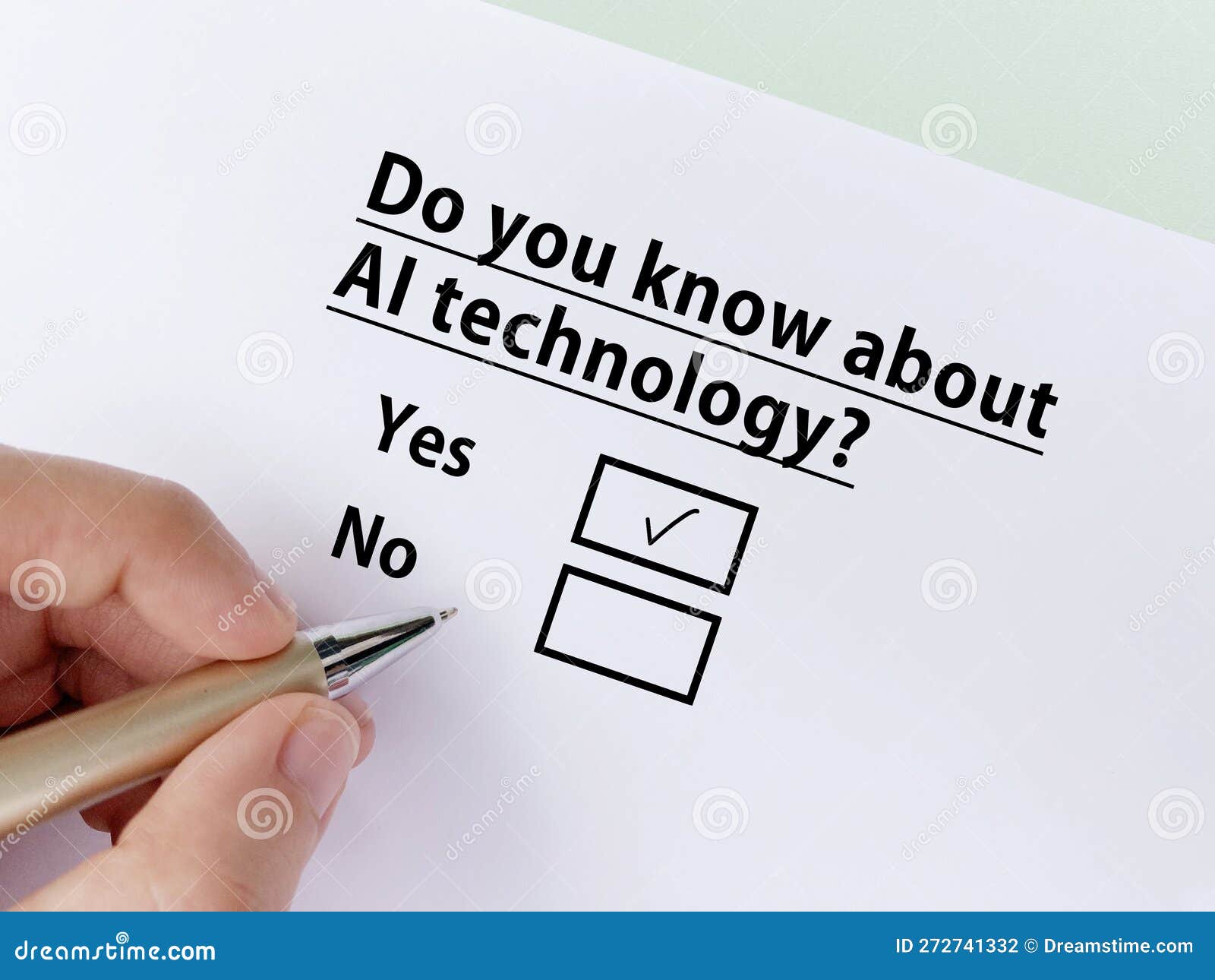 Questionnaire about Artificial Intelligence Stock Photo - Image of ...