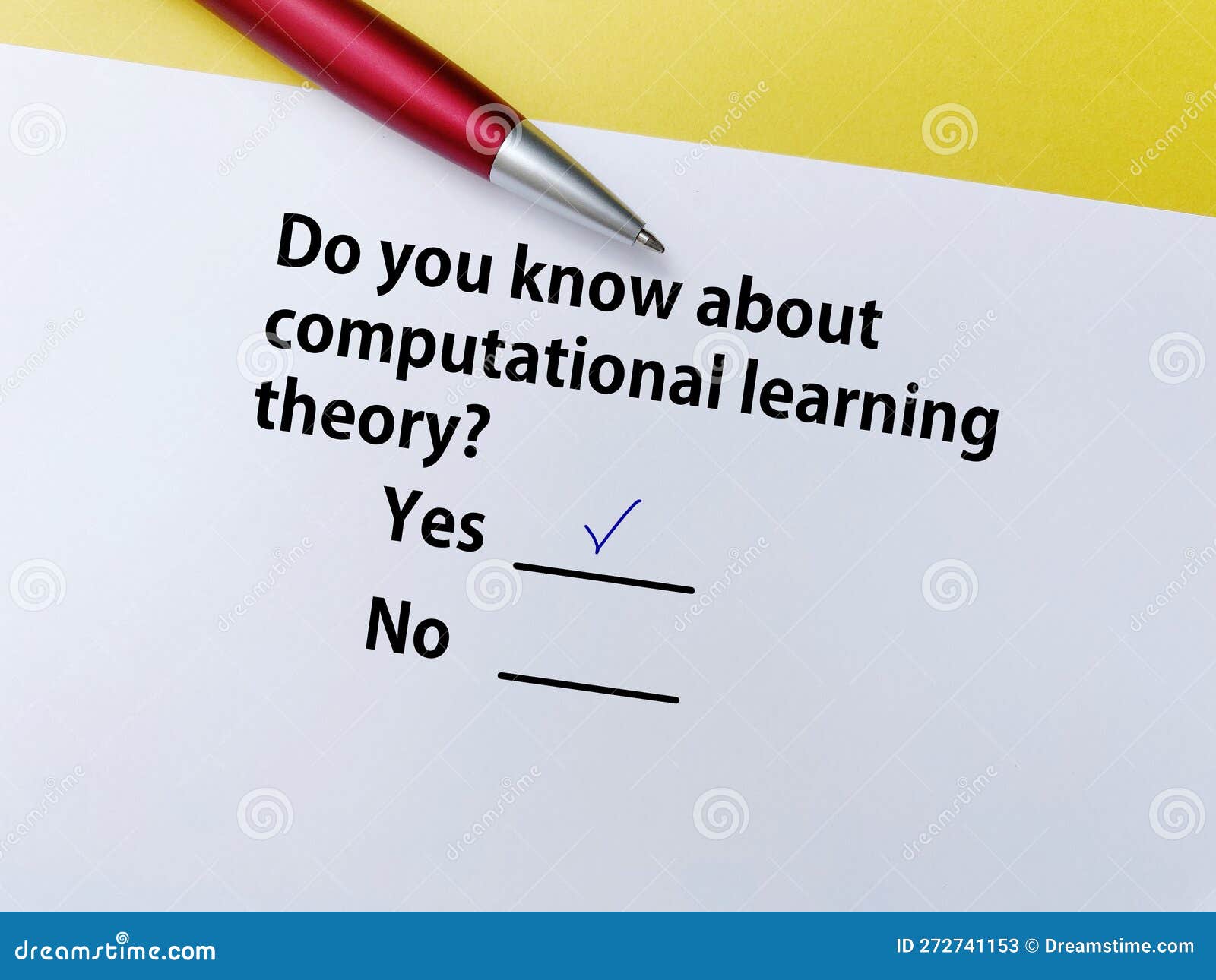 Questionnaire about Artificial Intelligence Stock Image - Image of ...