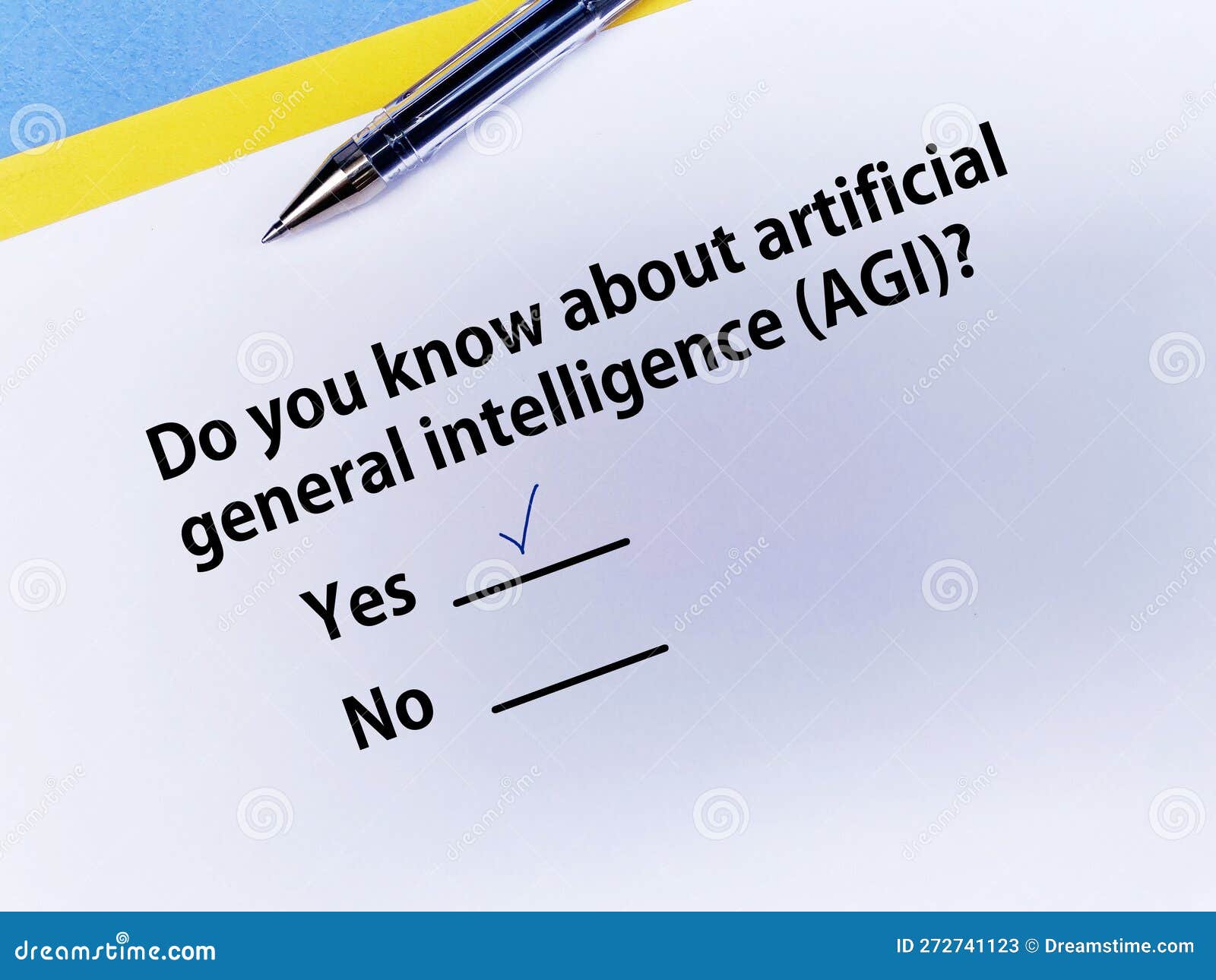 Questionnaire about Artificial Intelligence Stock Image - Image of ...