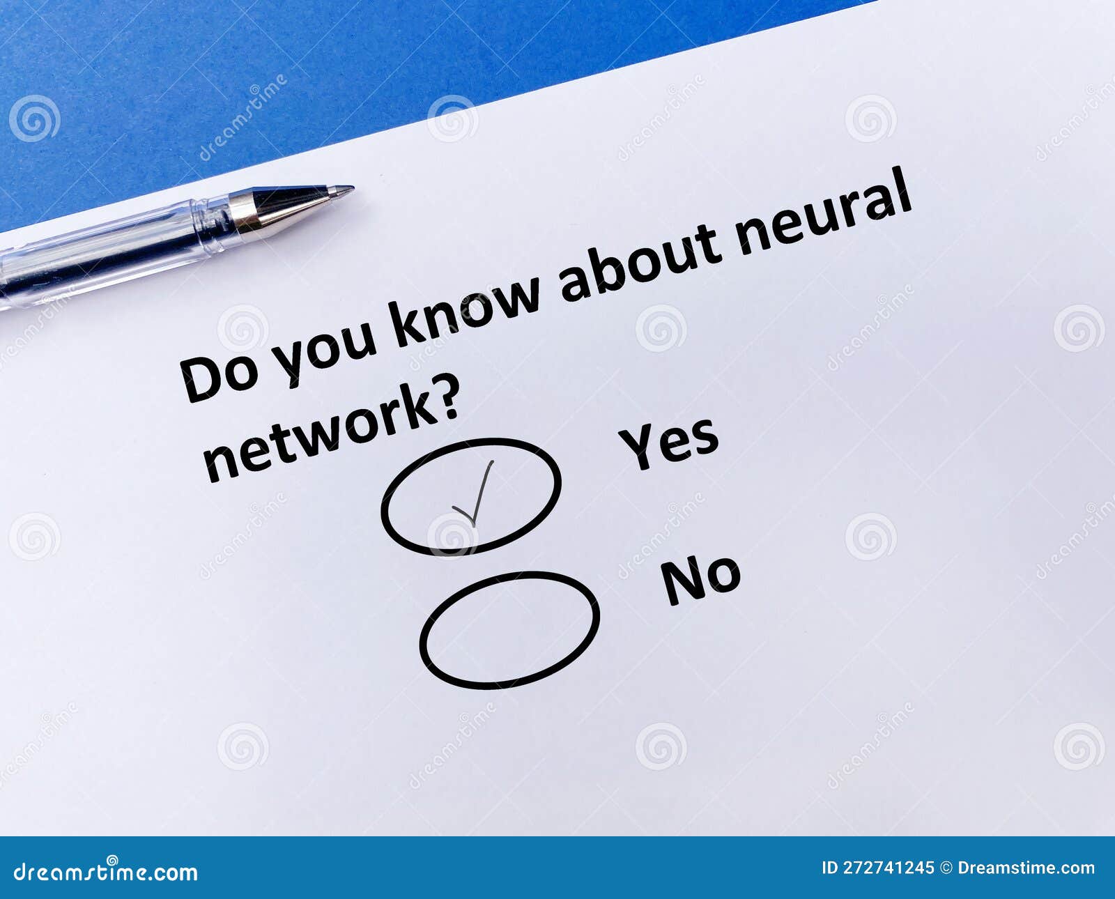 Questionnaire about Artificial Intelligence Stock Image - Image of ...