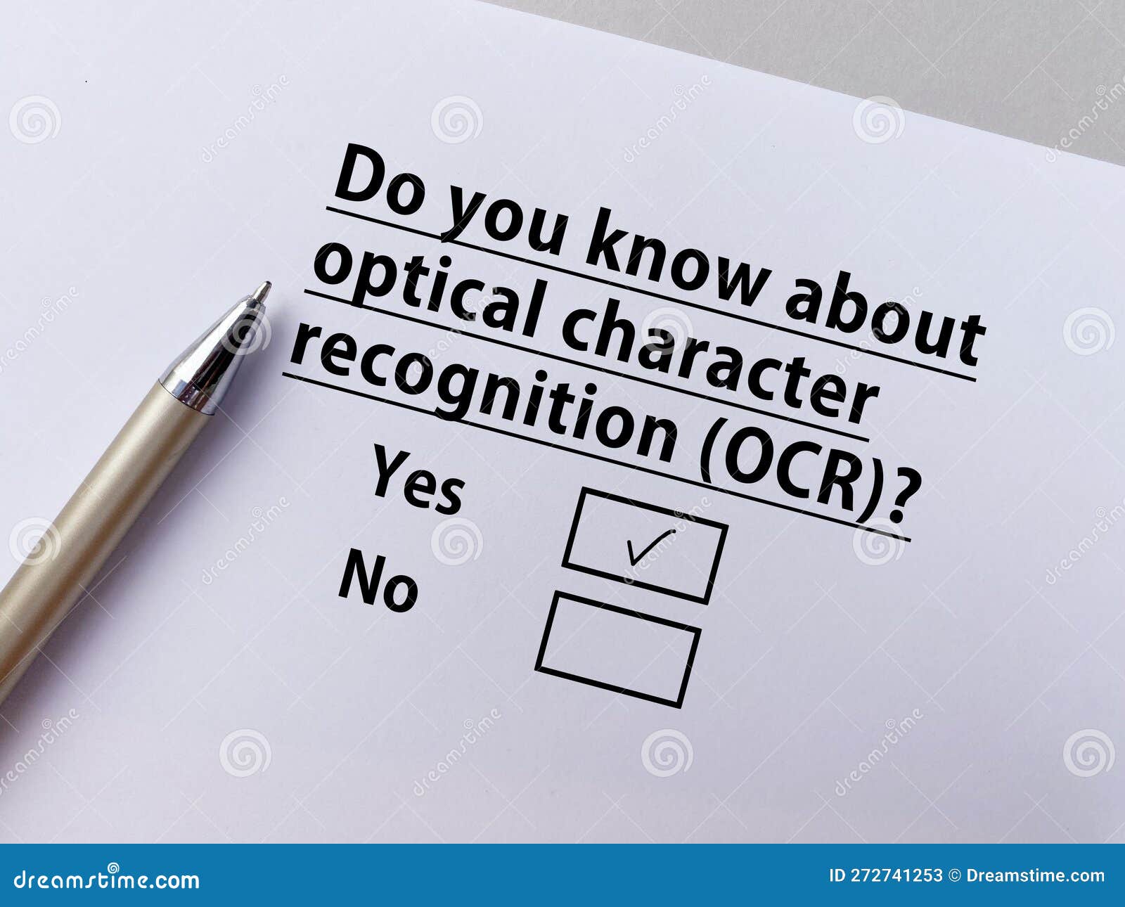 Questionnaire about Artificial Intelligence Stock Image - Image of ...