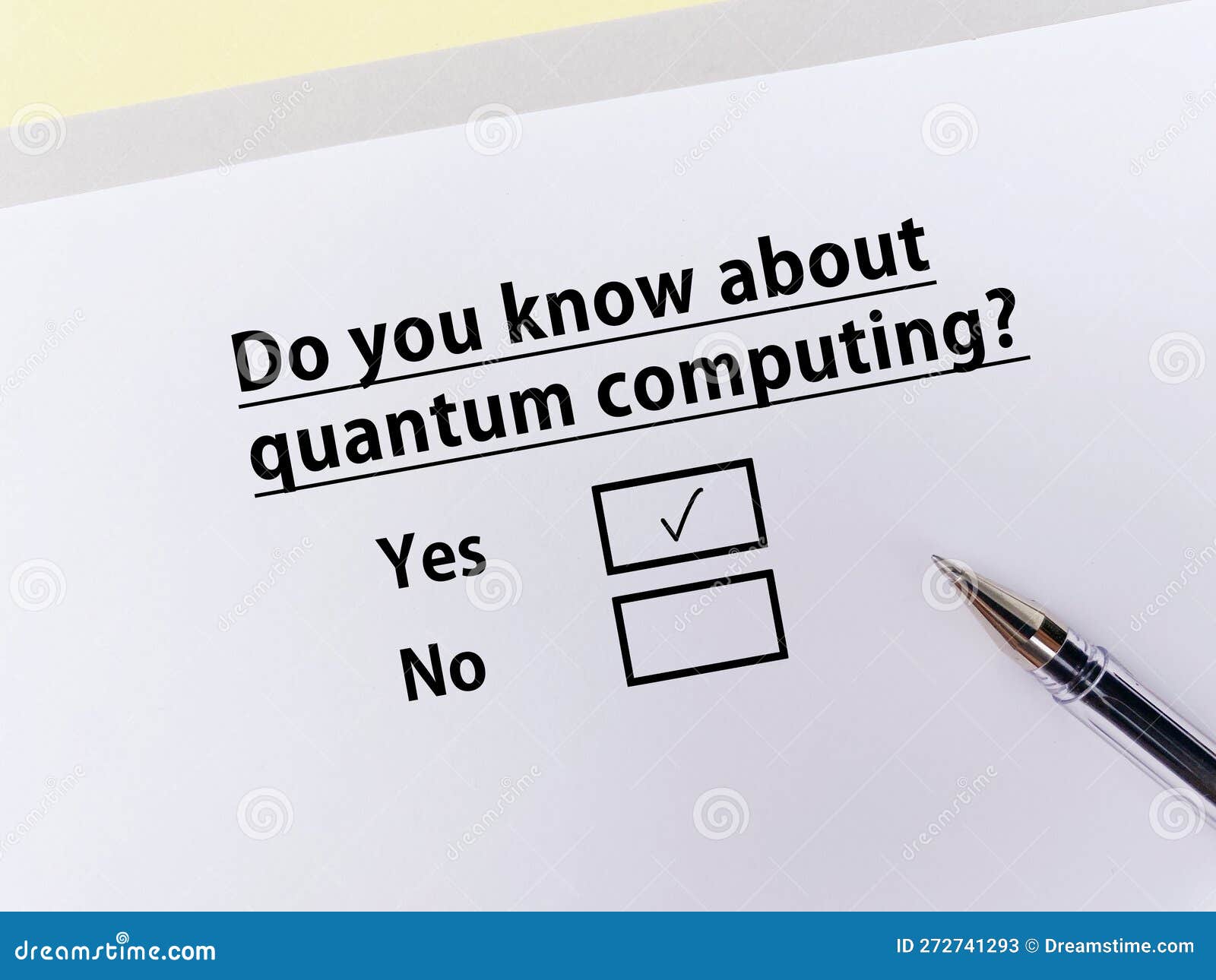 Questionnaire about Artificial Intelligence Stock Image - Image of ...