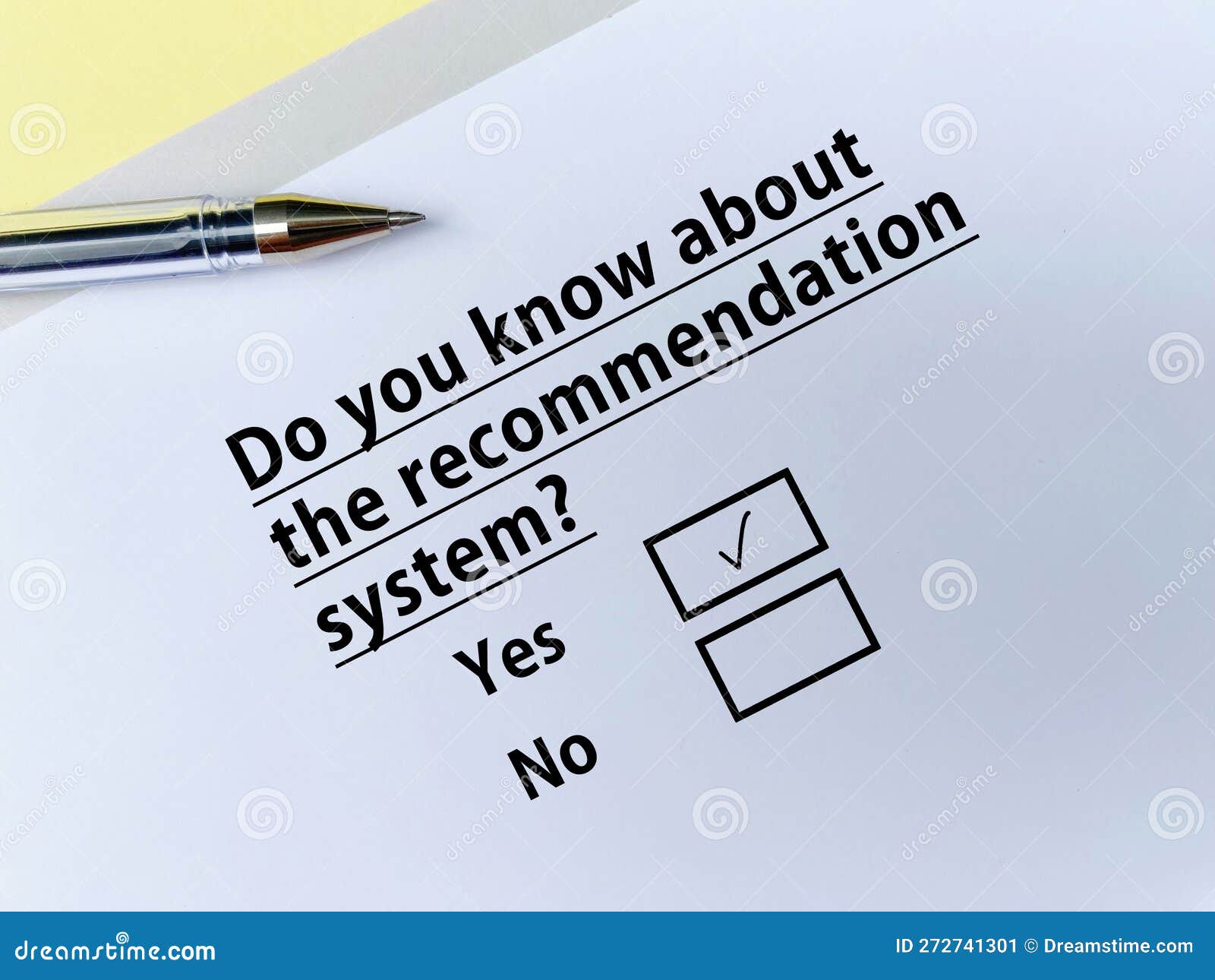 Questionnaire about Artificial Intelligence Stock Image - Image of ...