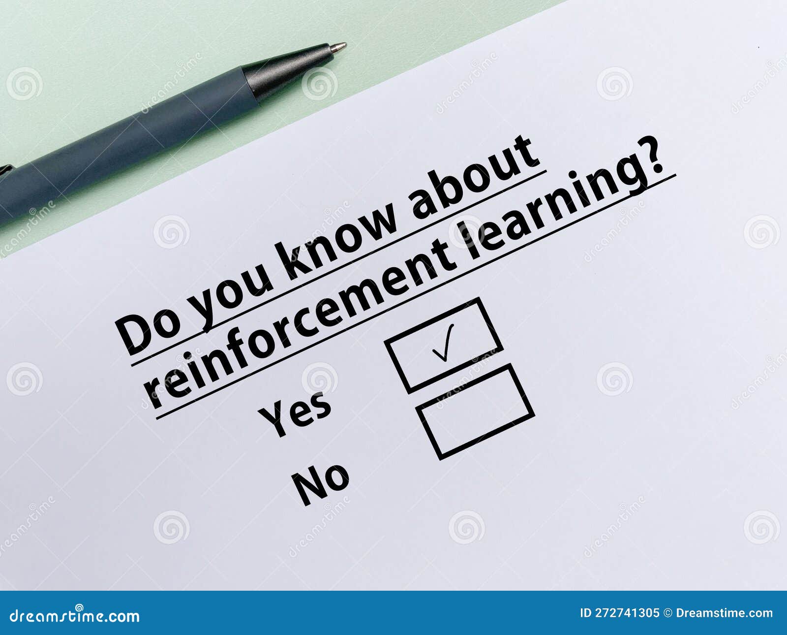 Questionnaire about Artificial Intelligence Stock Image - Image of ...