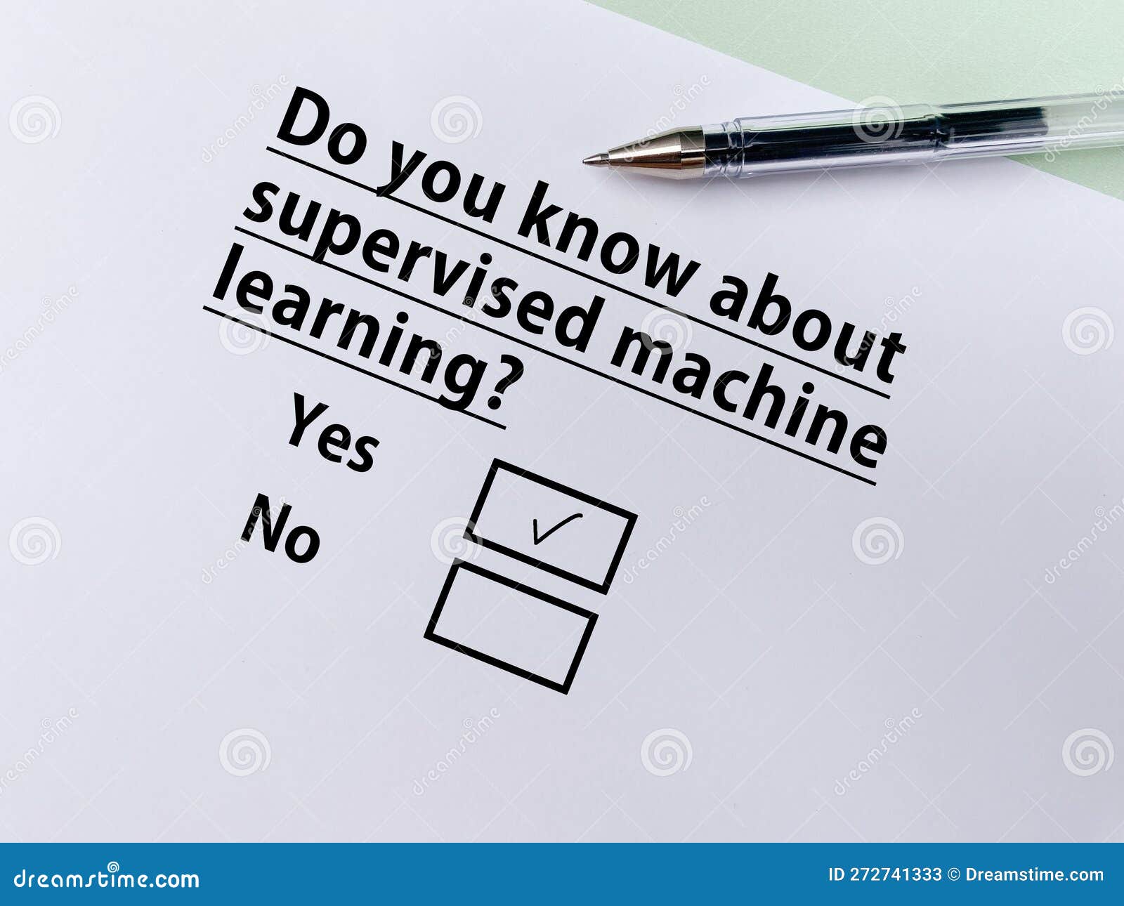 Questionnaire about Artificial Intelligence Stock Image - Image of ...