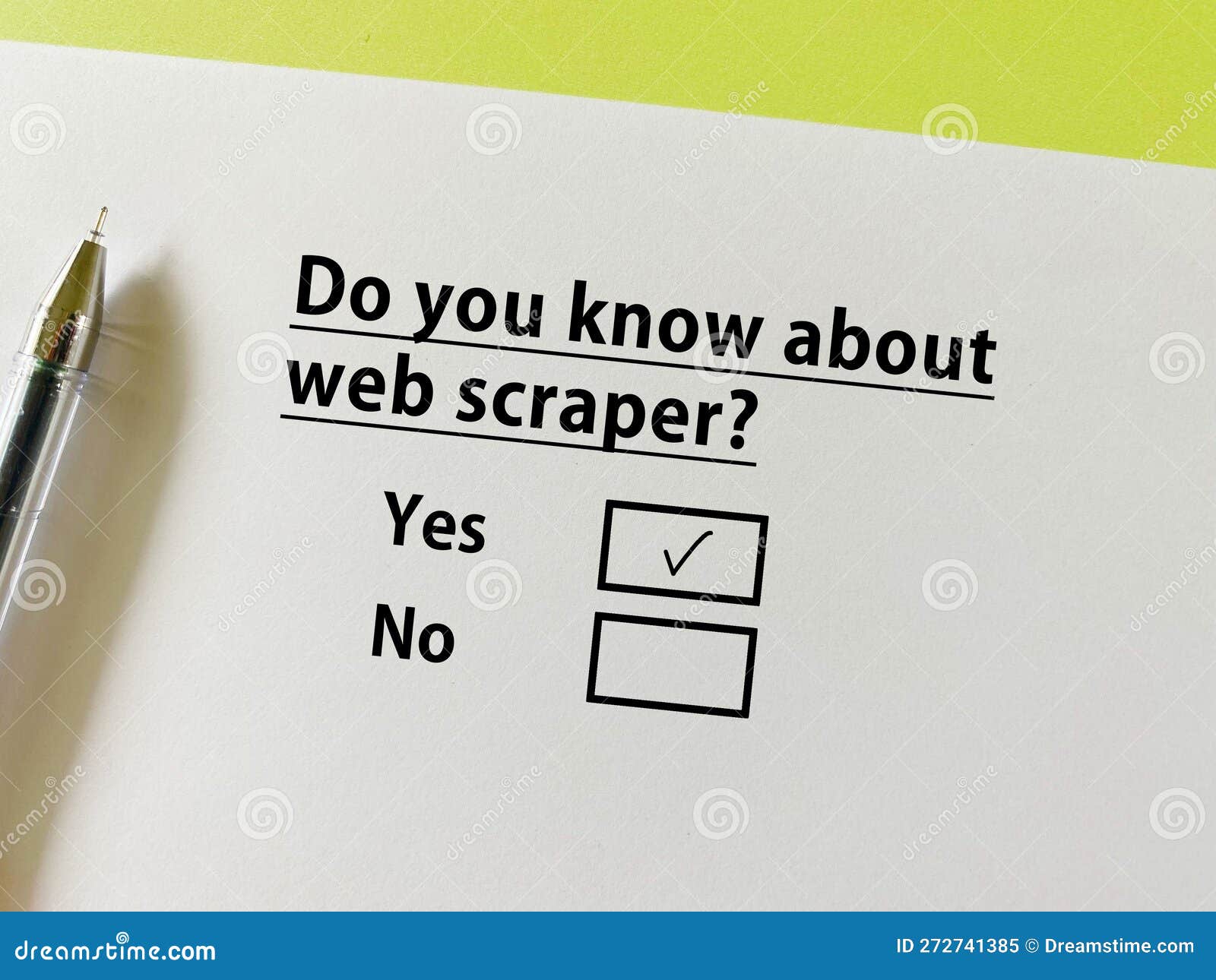 Questionnaire about Artificial Intelligence Stock Image - Image of ...