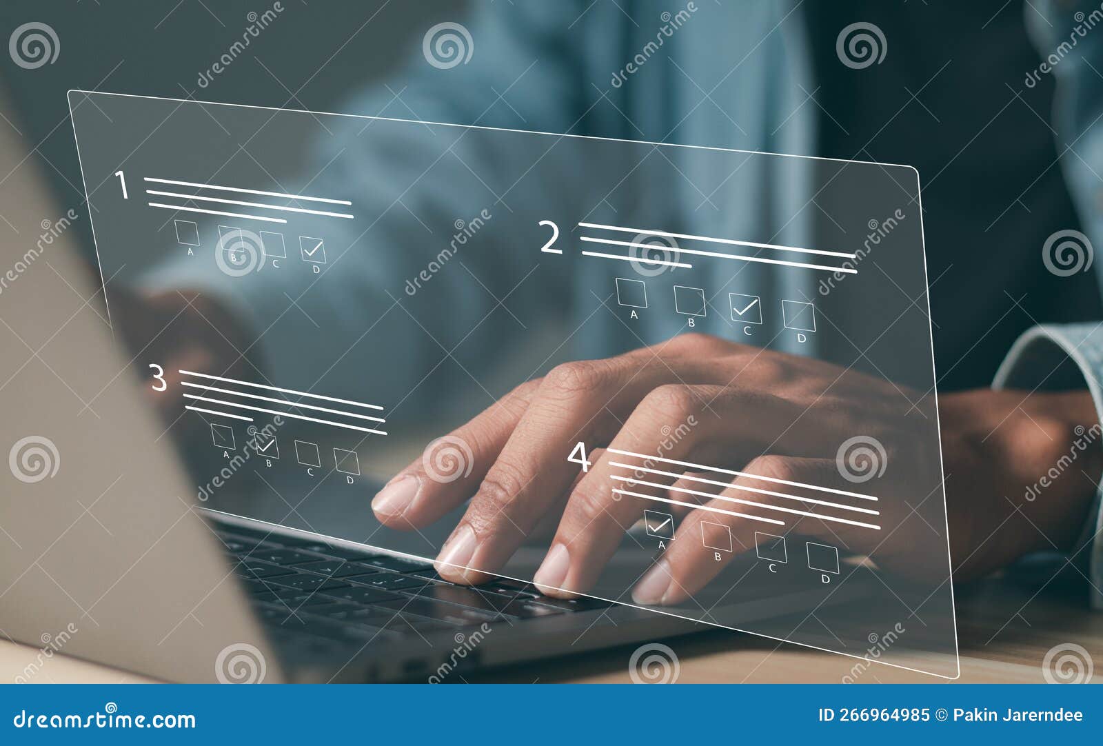 Questionnaire with Checkboxes Stock Image - Image of communication ...