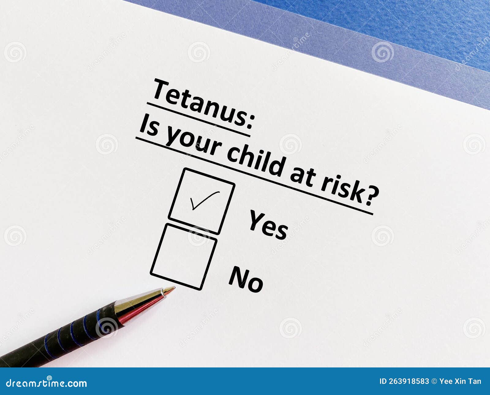 Questionnaire about Child Infection Stock Image - Image of virus ...