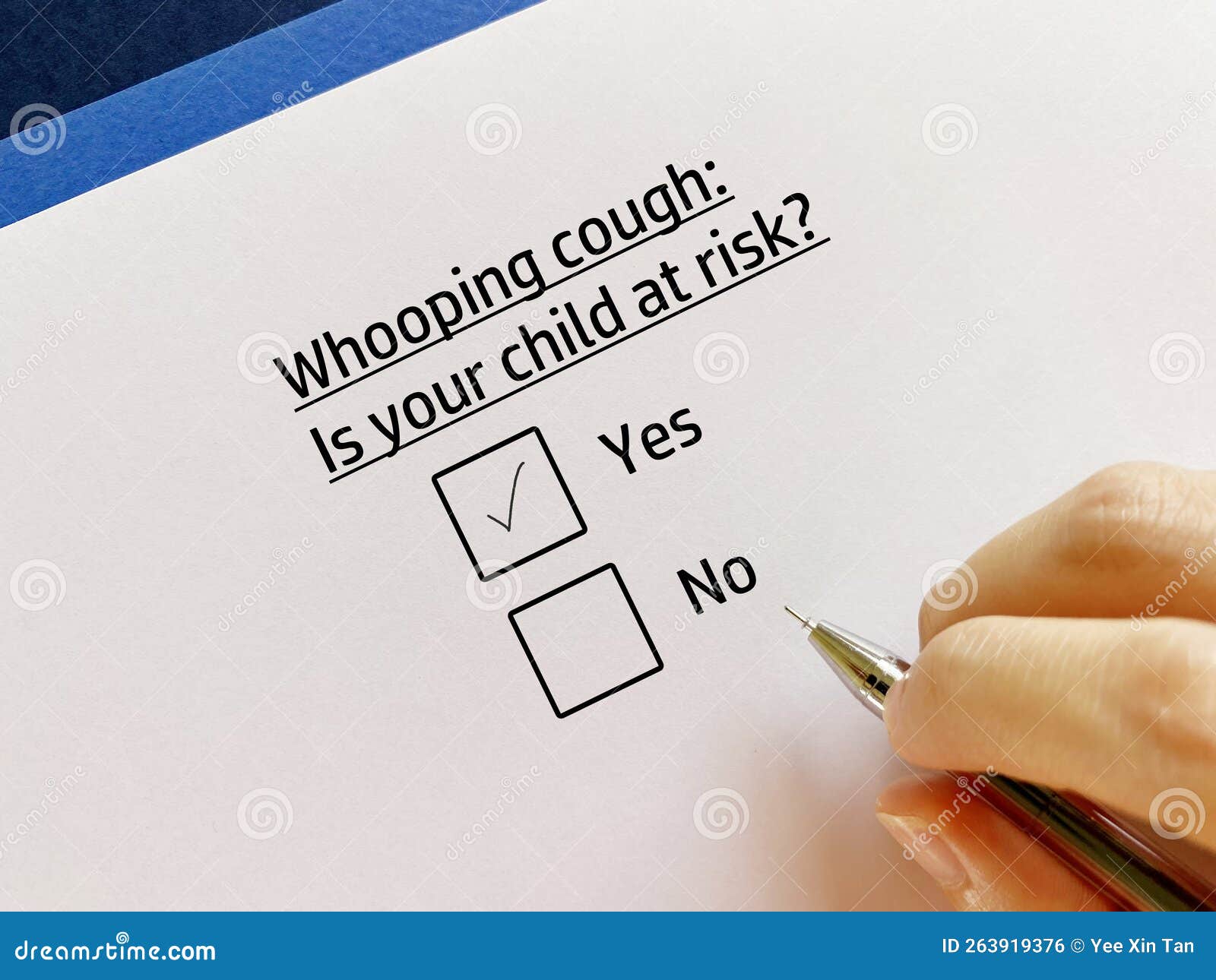 Questionnaire about Child Infection Stock Photo - Image of healthy ...