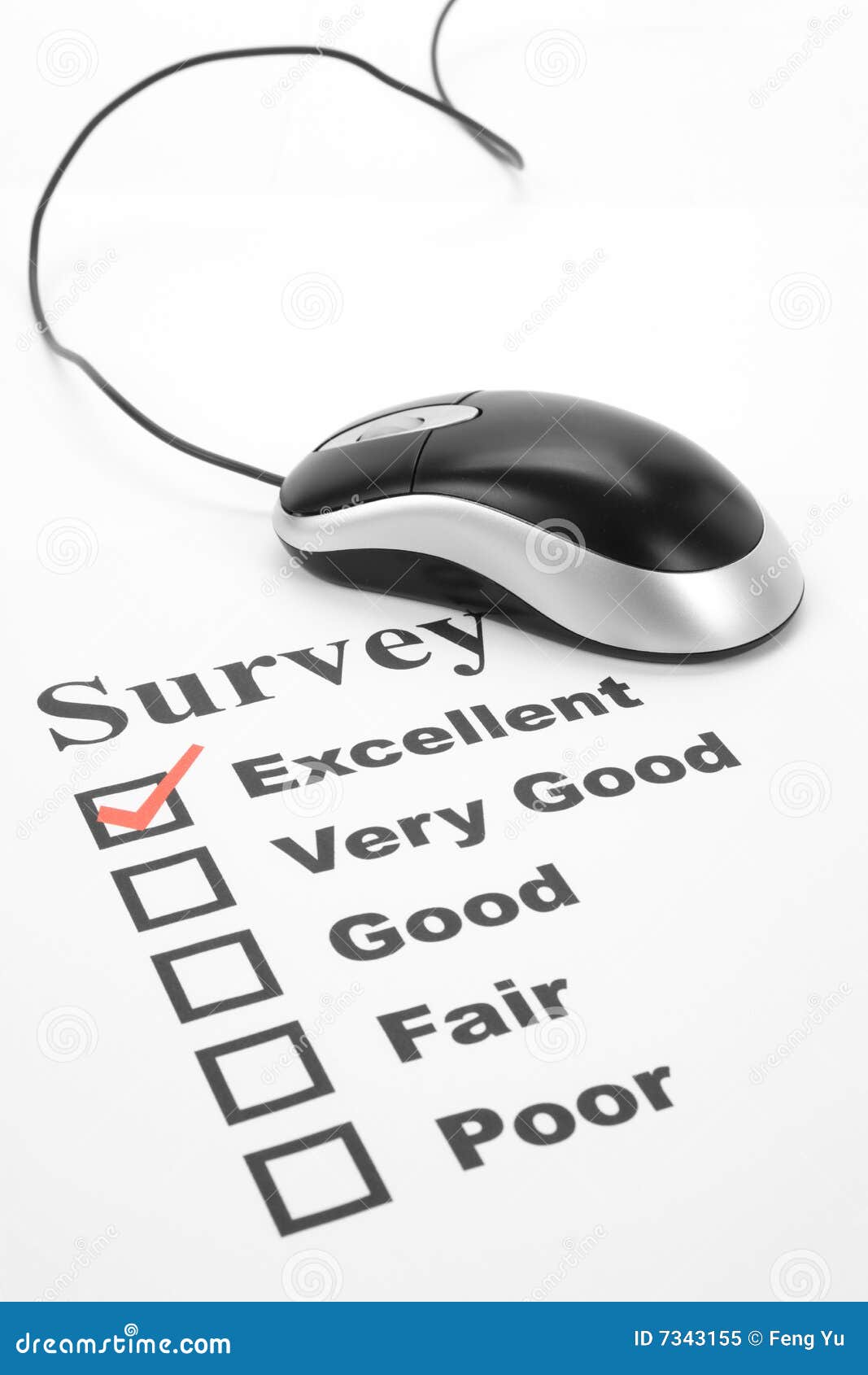 Questionnaire and Computer Mouse Stock Image - Image of white, computer ...