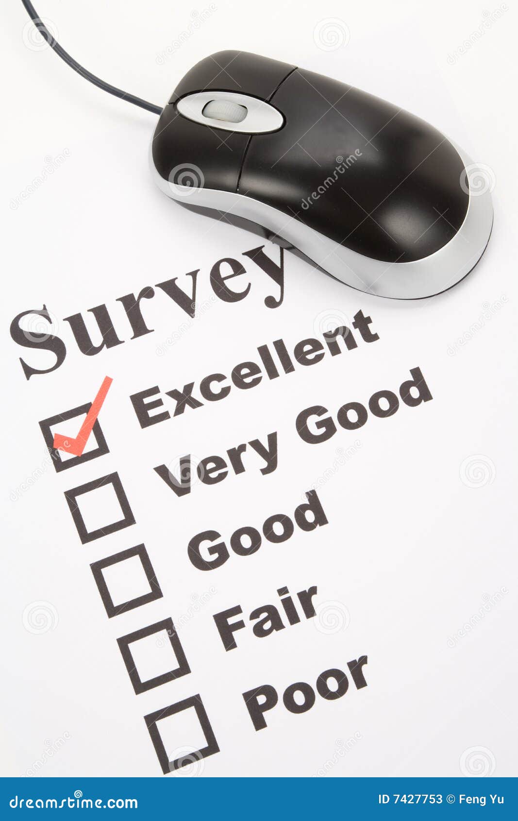 Questionnaire and Computer Mouse Stock Image - Image of grading, online ...