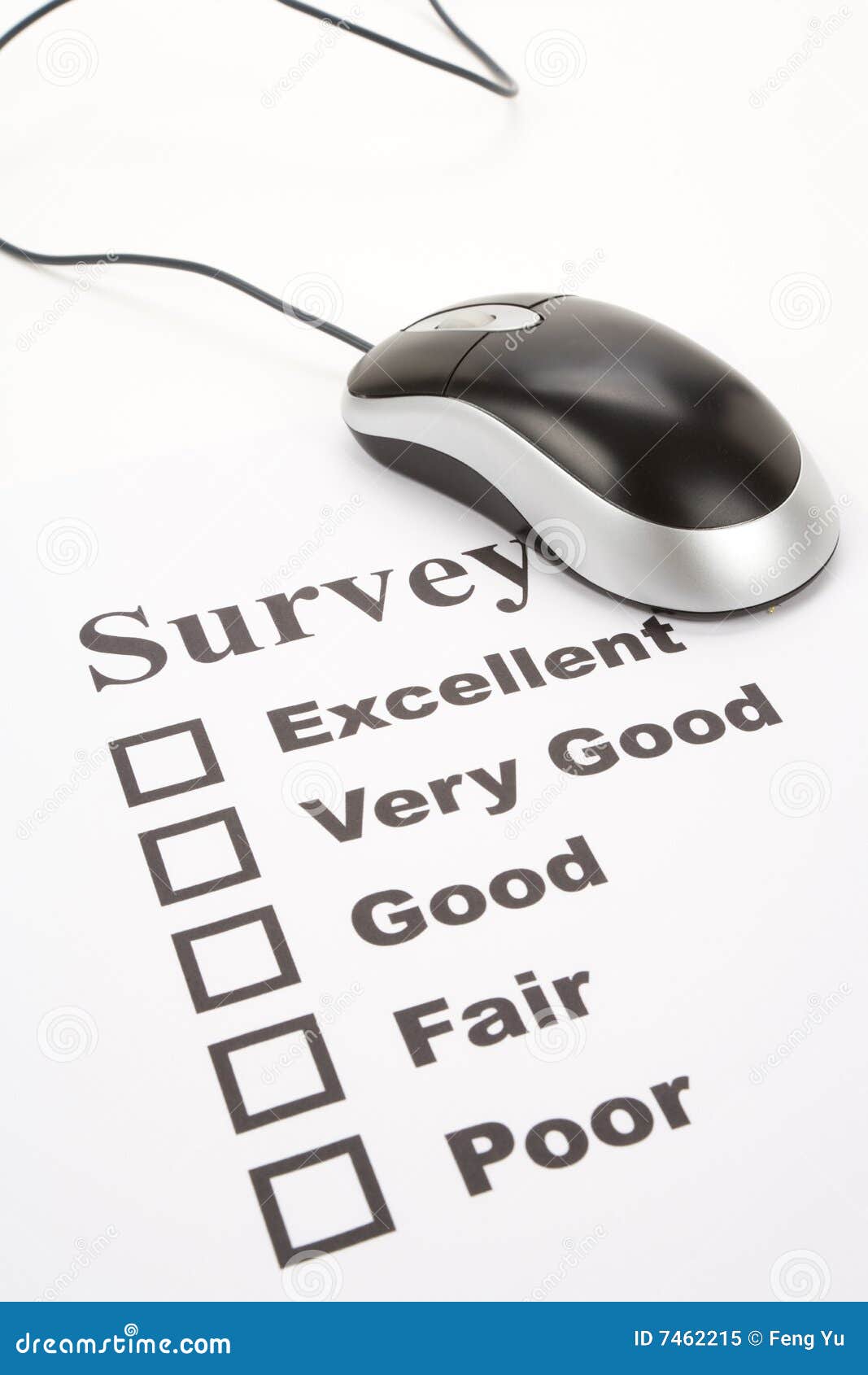 Questionnaire and Computer Mouse Stock Image - Image of checkbox, white ...