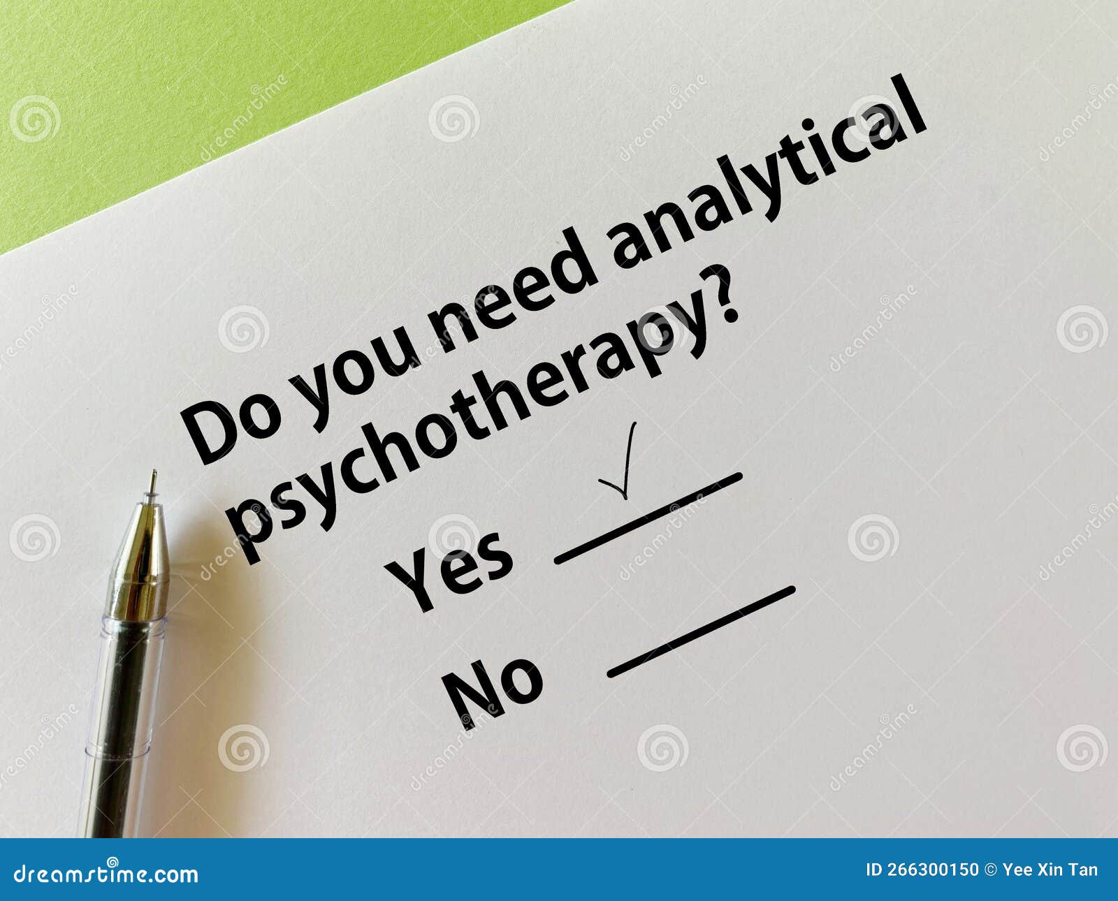 Questionnaire about Counseling and Therapy Stock Photo - Image of ...