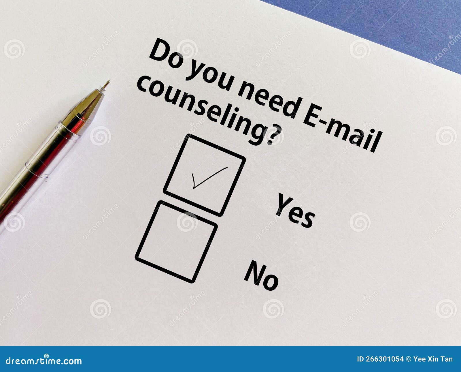 Questionnaire about Counseling and Therapy Stock Photo - Image of ...