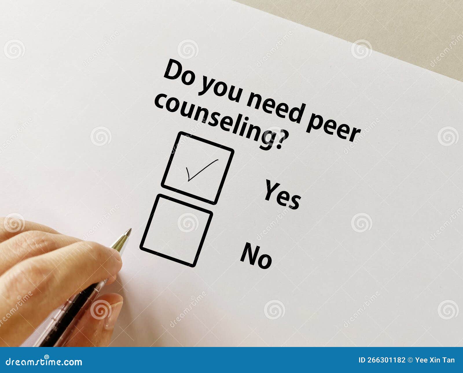 Questionnaire about Counseling and Therapy Stock Photo - Image of ...