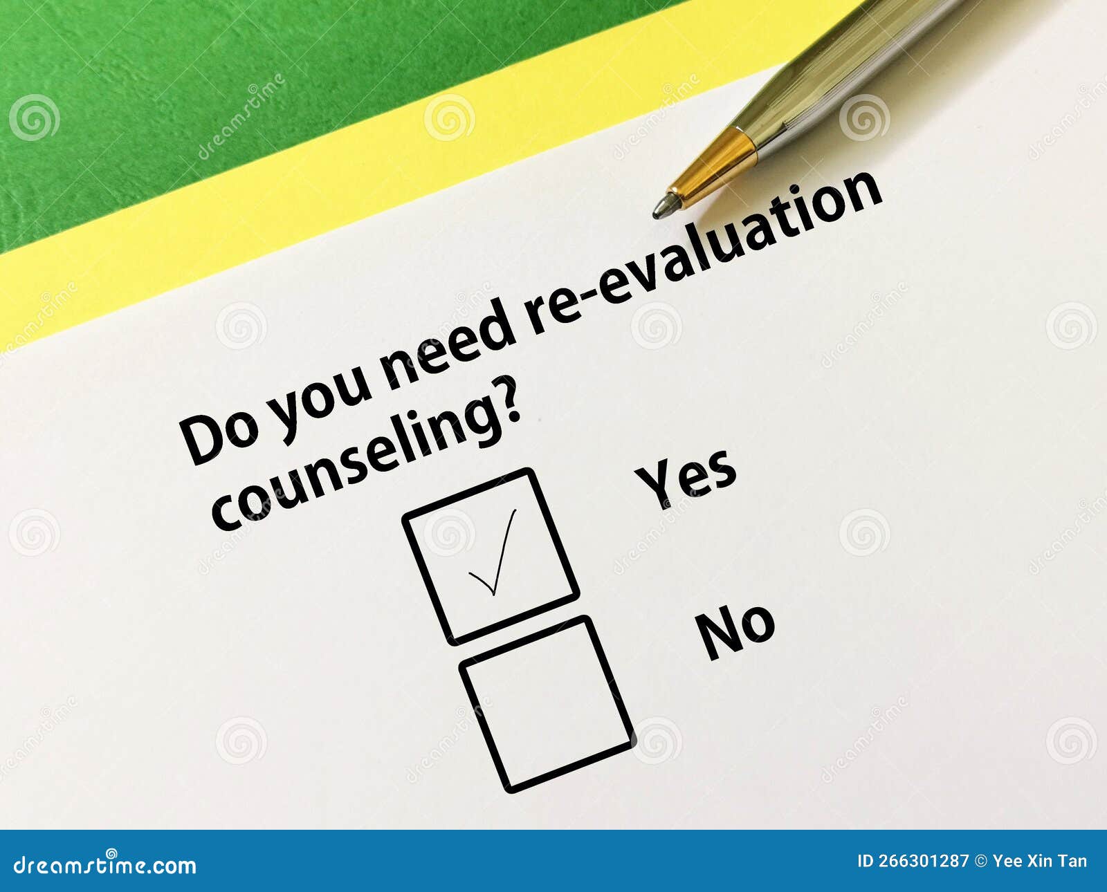Questionnaire about Counseling and Therapy Stock Image - Image of ...