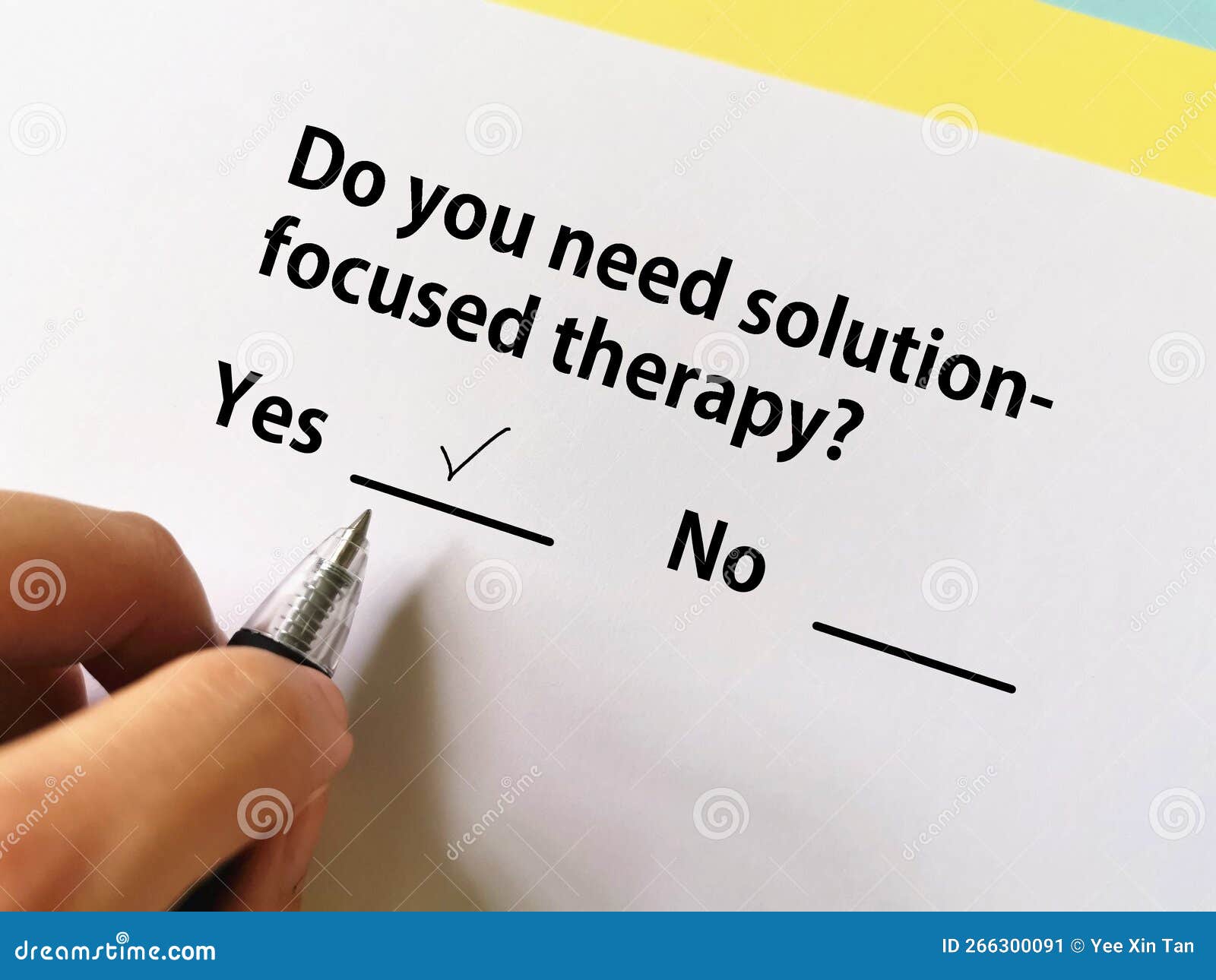 Questionnaire about Counseling and Therapy Stock Image - Image of ...