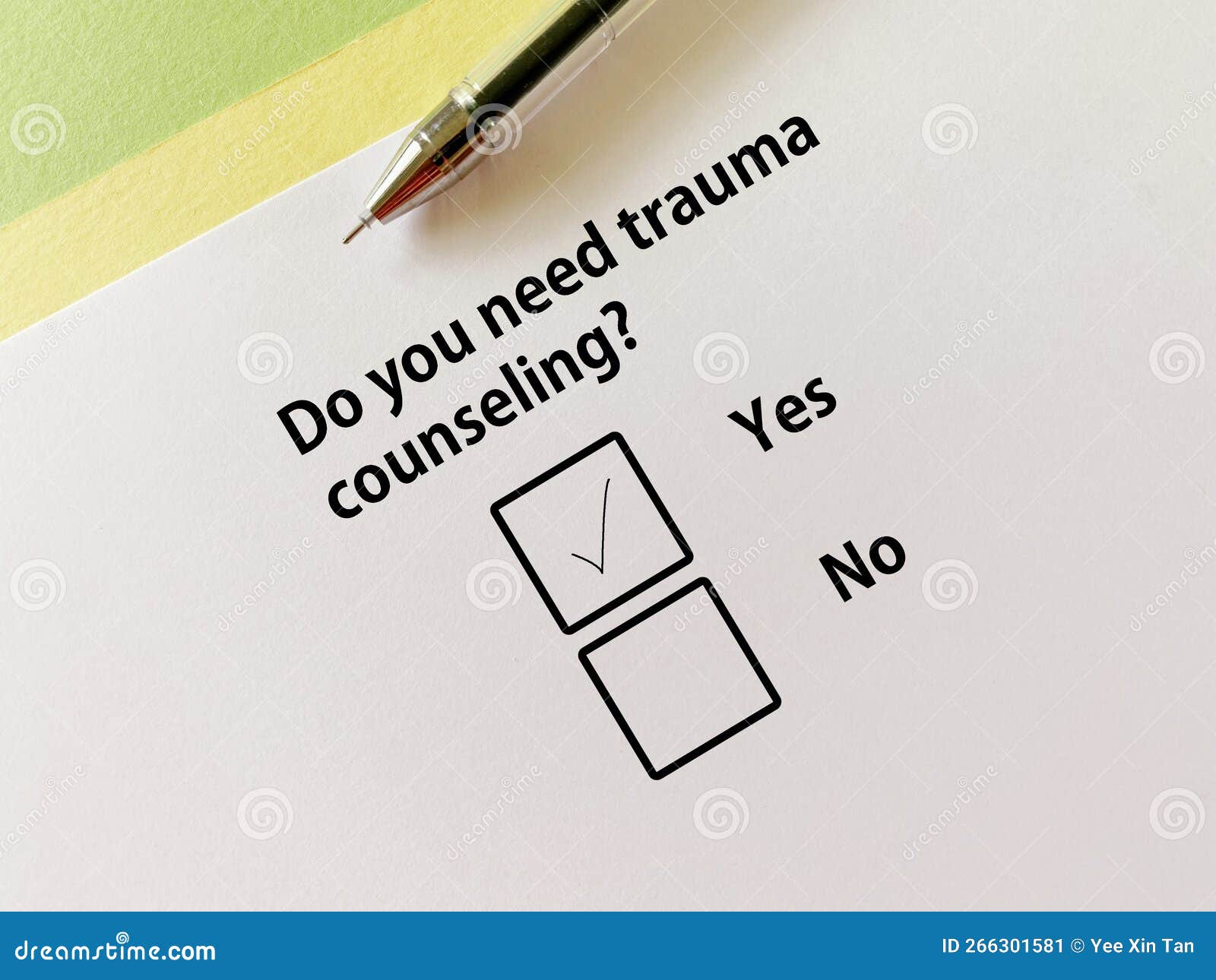 Questionnaire about Counseling and Therapy Stock Image - Image of ...