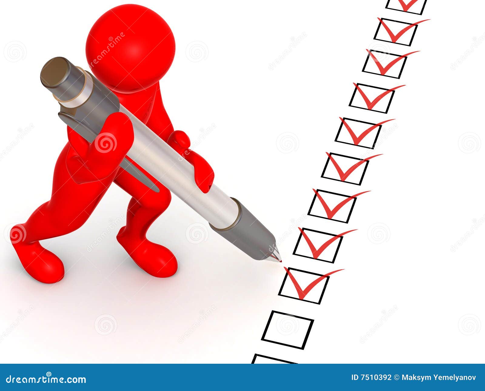 Questionnaire De Crayon Lecteur D'homme Illustration Stock ...