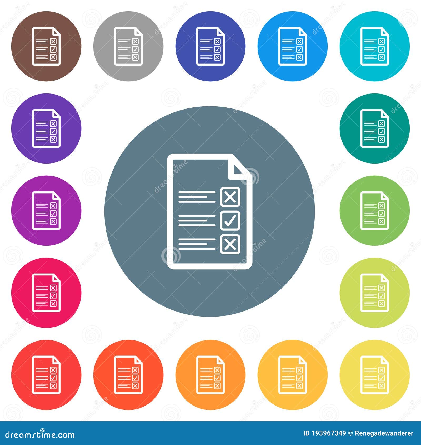 Questionnaire Document Icons With Shadows And Outlines Vector ...