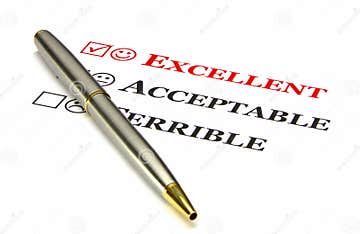 Questionnaire: Excellent stock image. Image of checkbox - 2751395