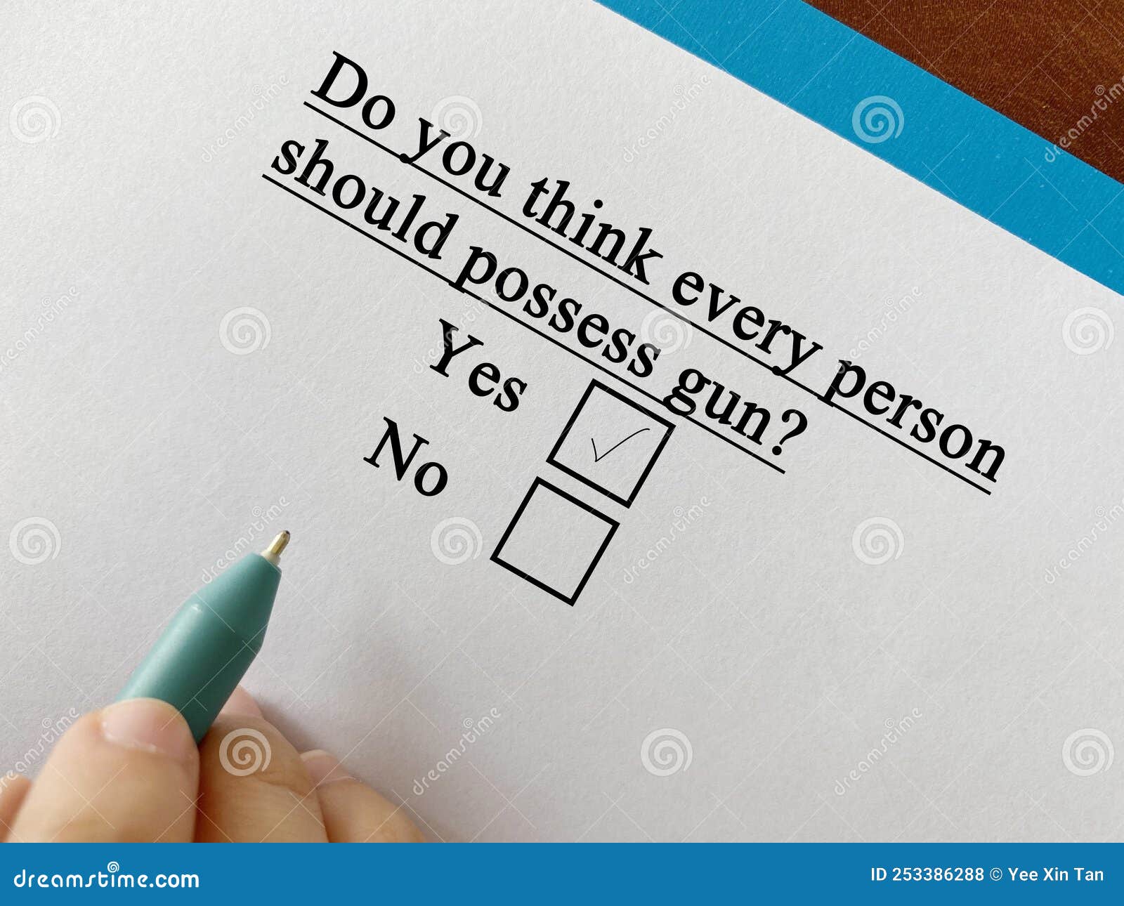 Questionnaire about Firearm Stock Photo - Image of care, republicans ...