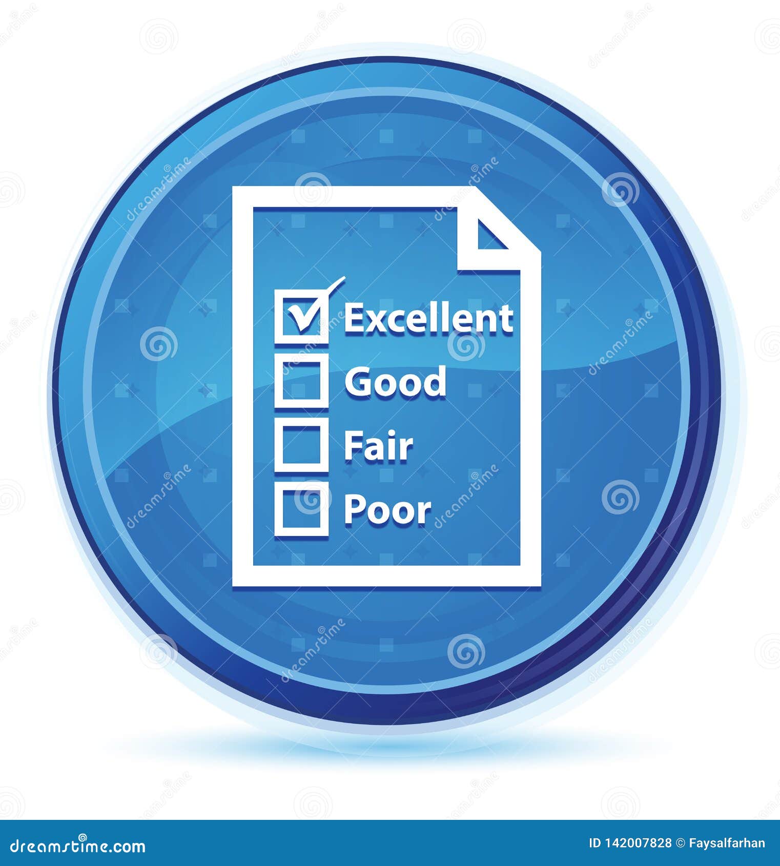 Questionnaire Icon Midnight Blue Prime Round Button Stock Vector ...