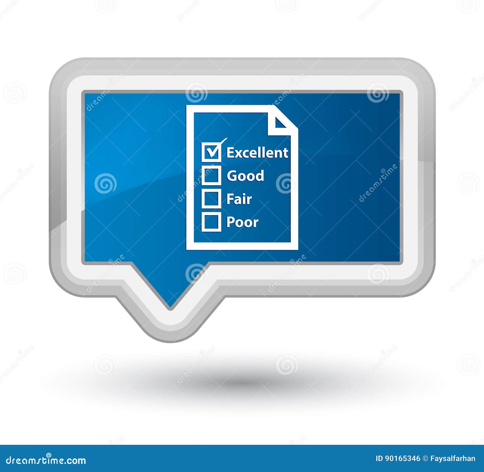 Questionnaire Icon Prime Blue Banner Button Stock Illustration ...