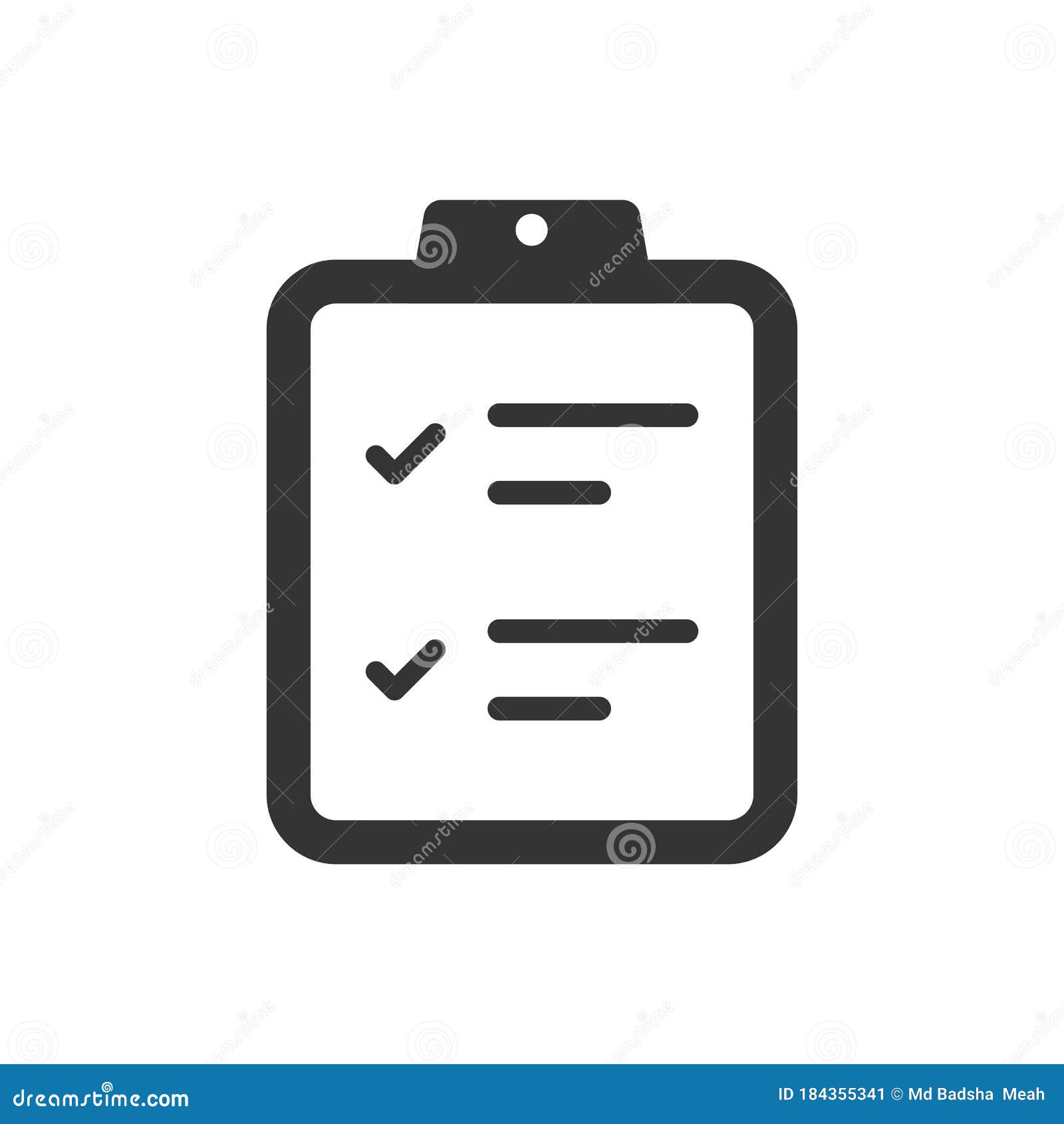 Questionnaire Icon stock vector. Illustration of checklist - 184355341