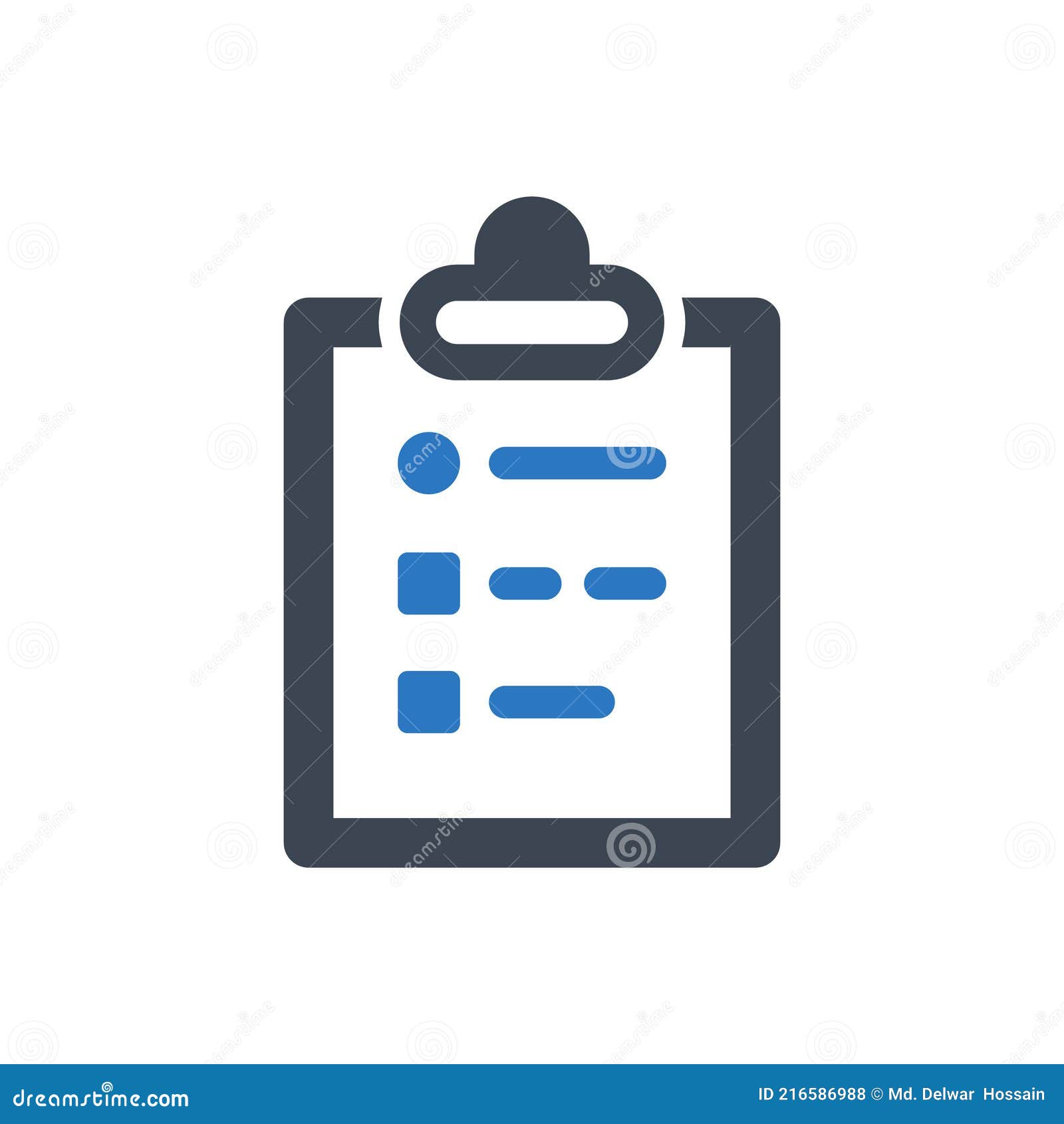 Questionnaire icon stock vector. Illustration of clipboard - 216586988