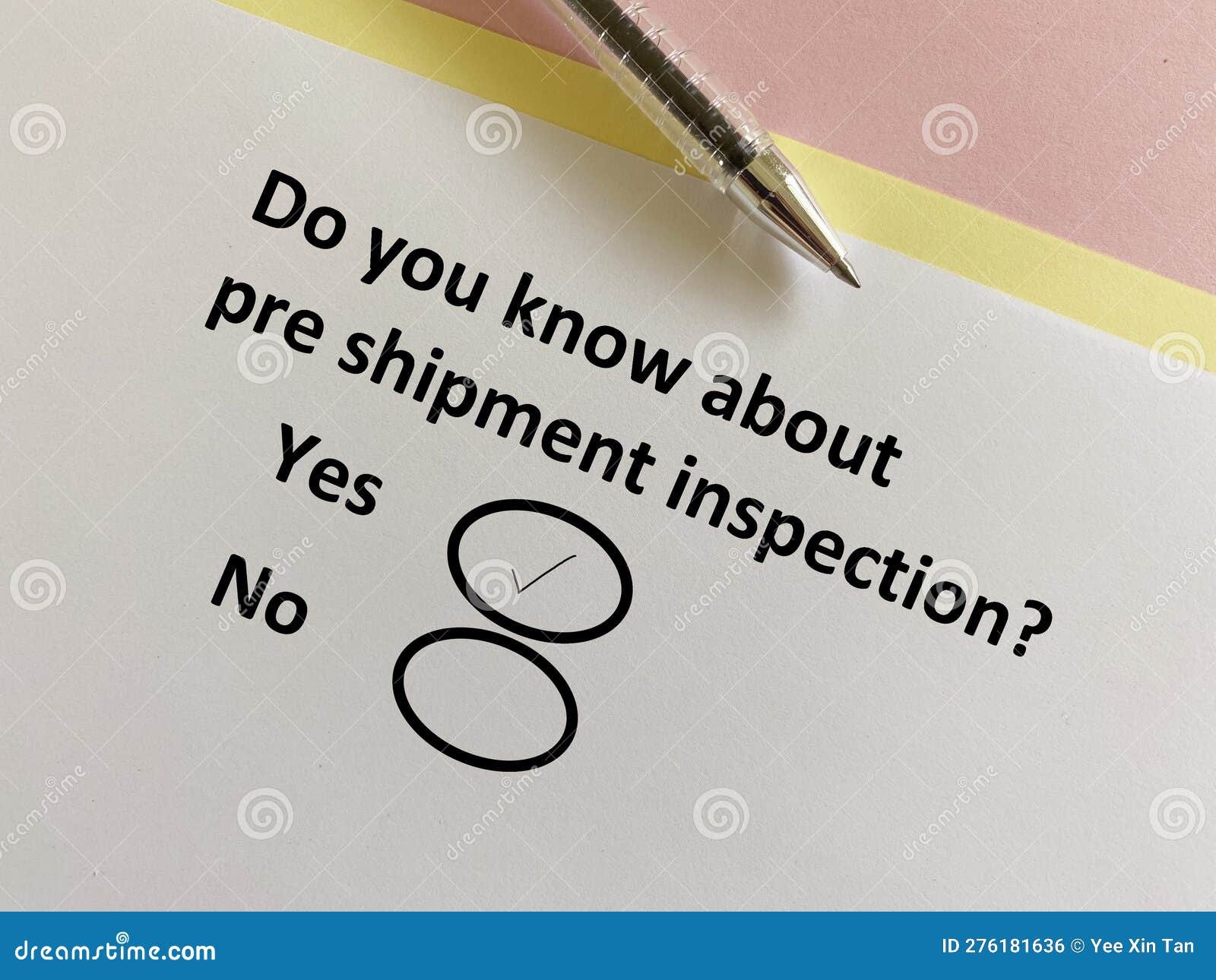 Questionnaire about Logistics Stock Photo - Image of learn ...