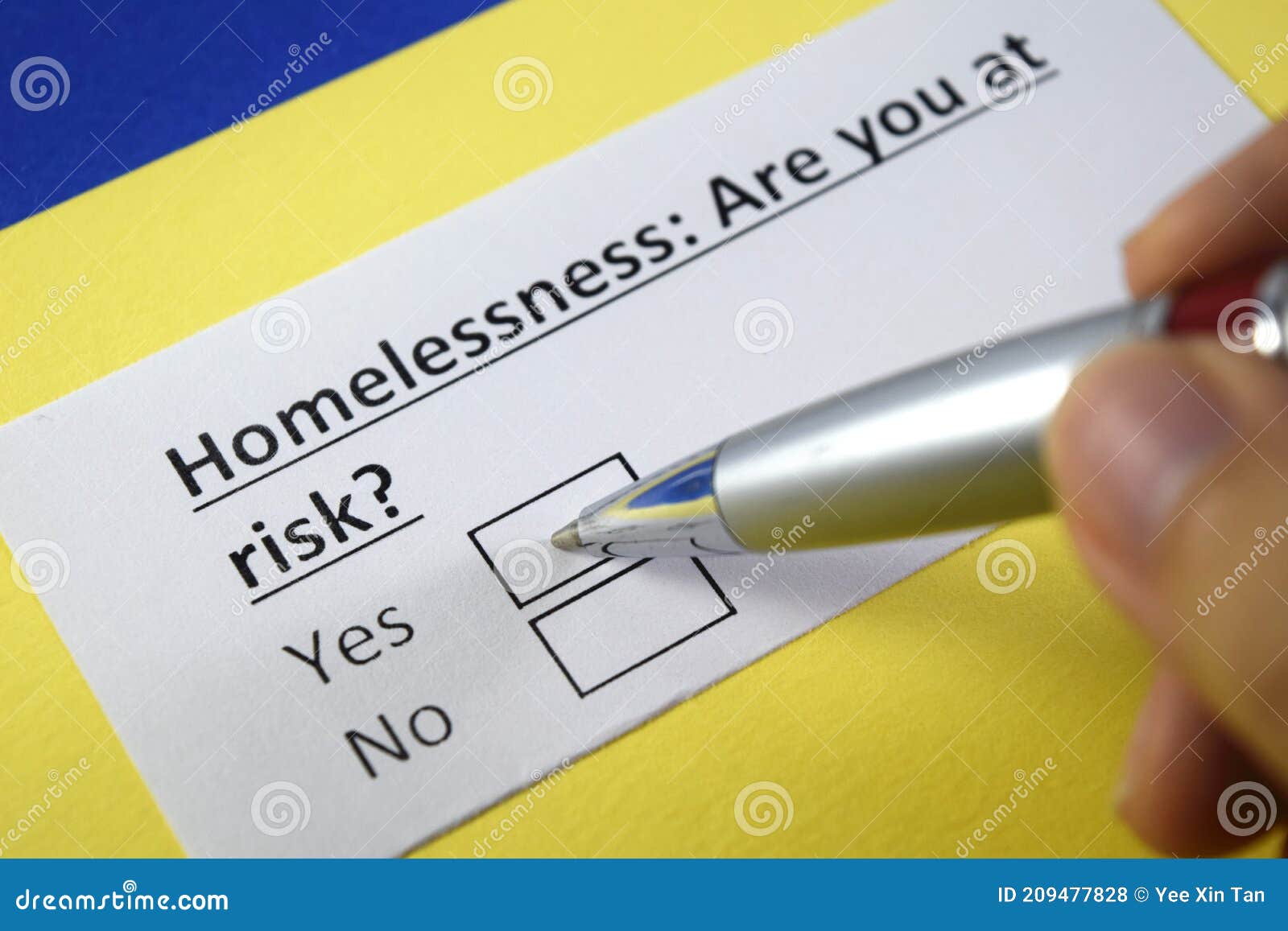 Questionnaire stock photo. Image of answer, homelessness - 209477828