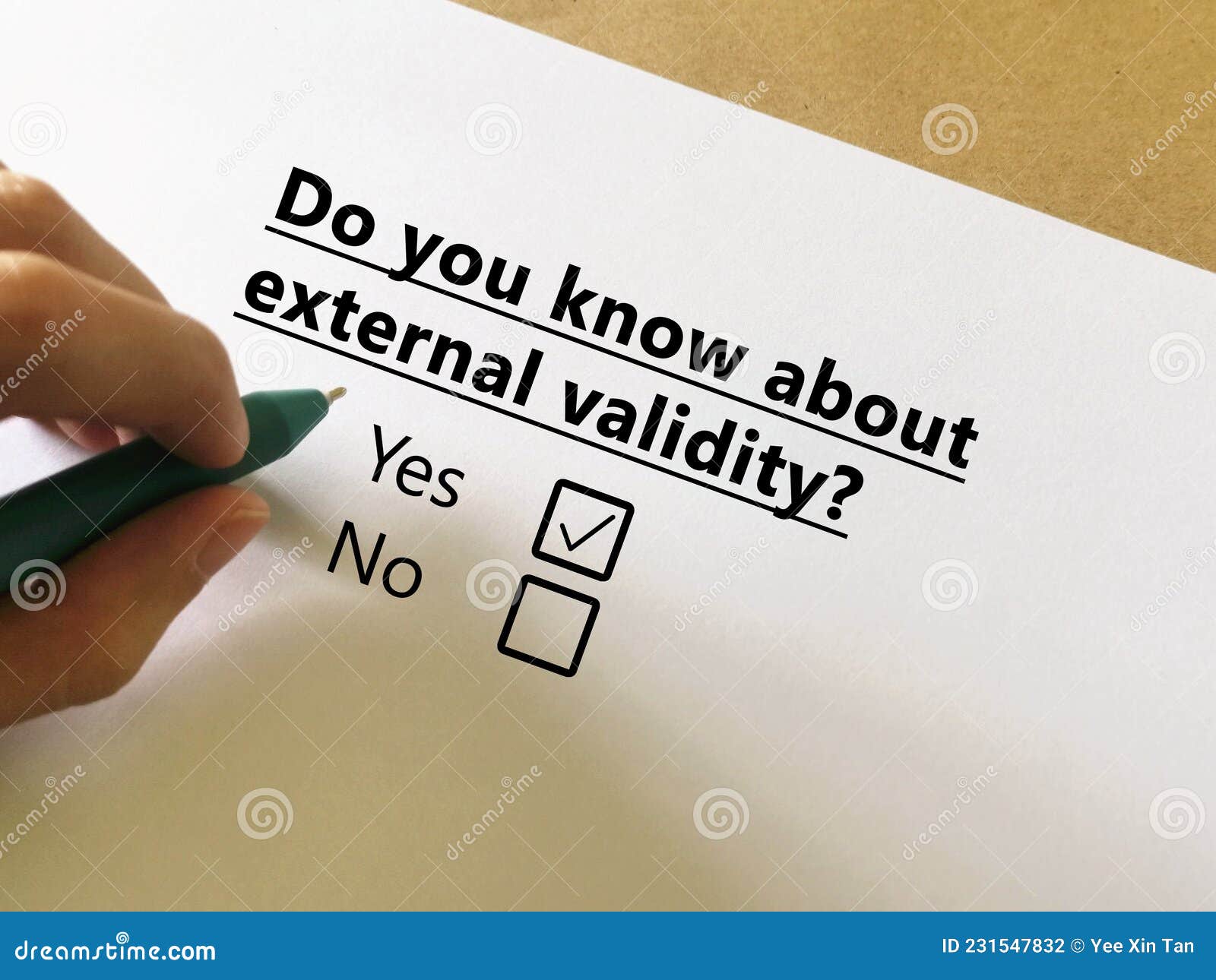 External Validity Write On Sticky Notes Isolated On Office Desk Stock ...