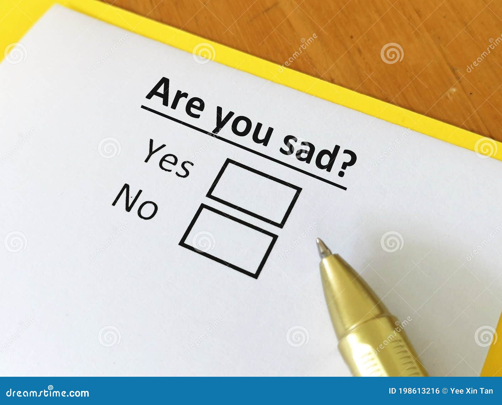 Questionnaire stock photo. Image of choose, sadness - 198613216