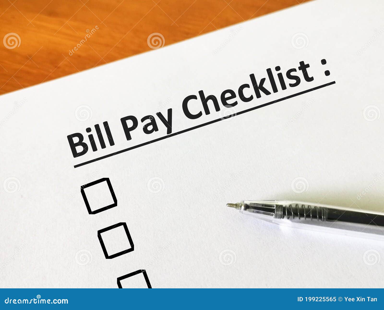 Questionnaire stock image. Image of bill, checklist - 199225565