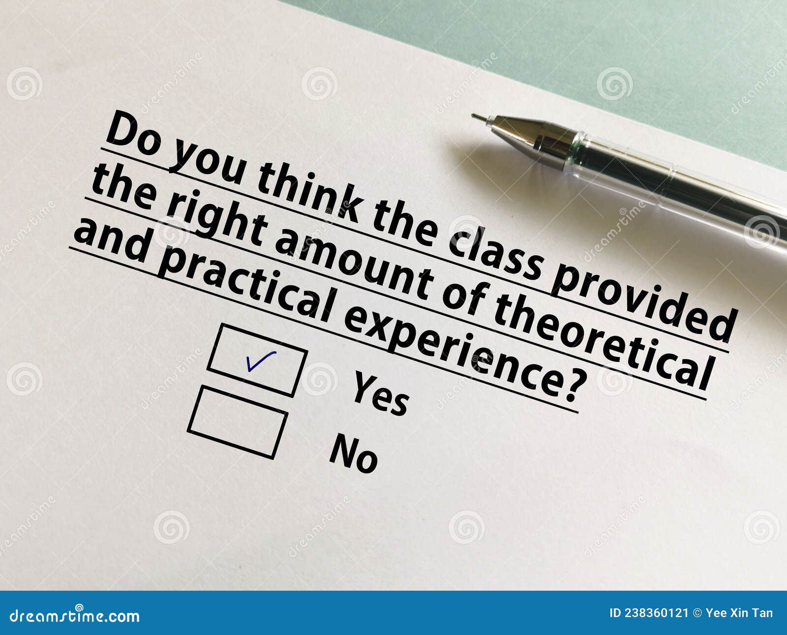 Questionnaire about Online Learning Stock Image - Image of comments ...