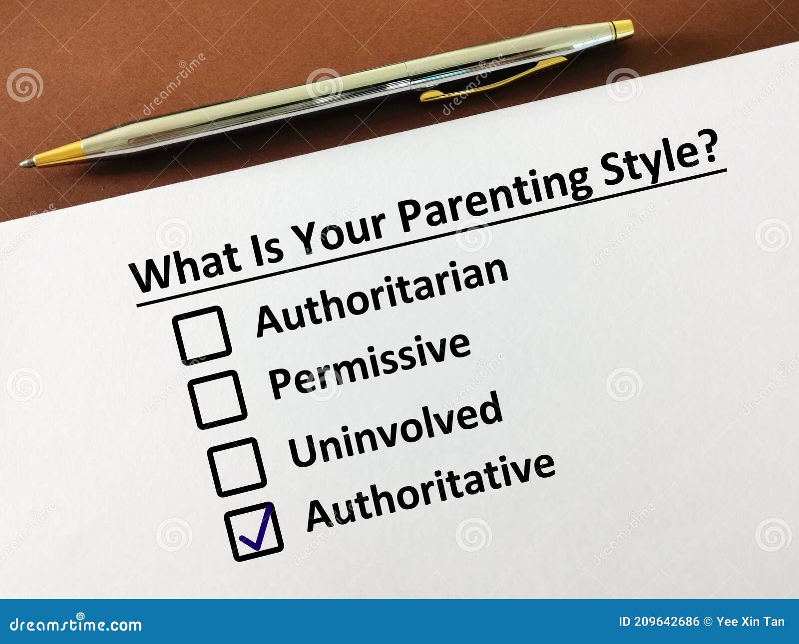Questionnaire about Parenting Stock Photo - Image of permissive ...