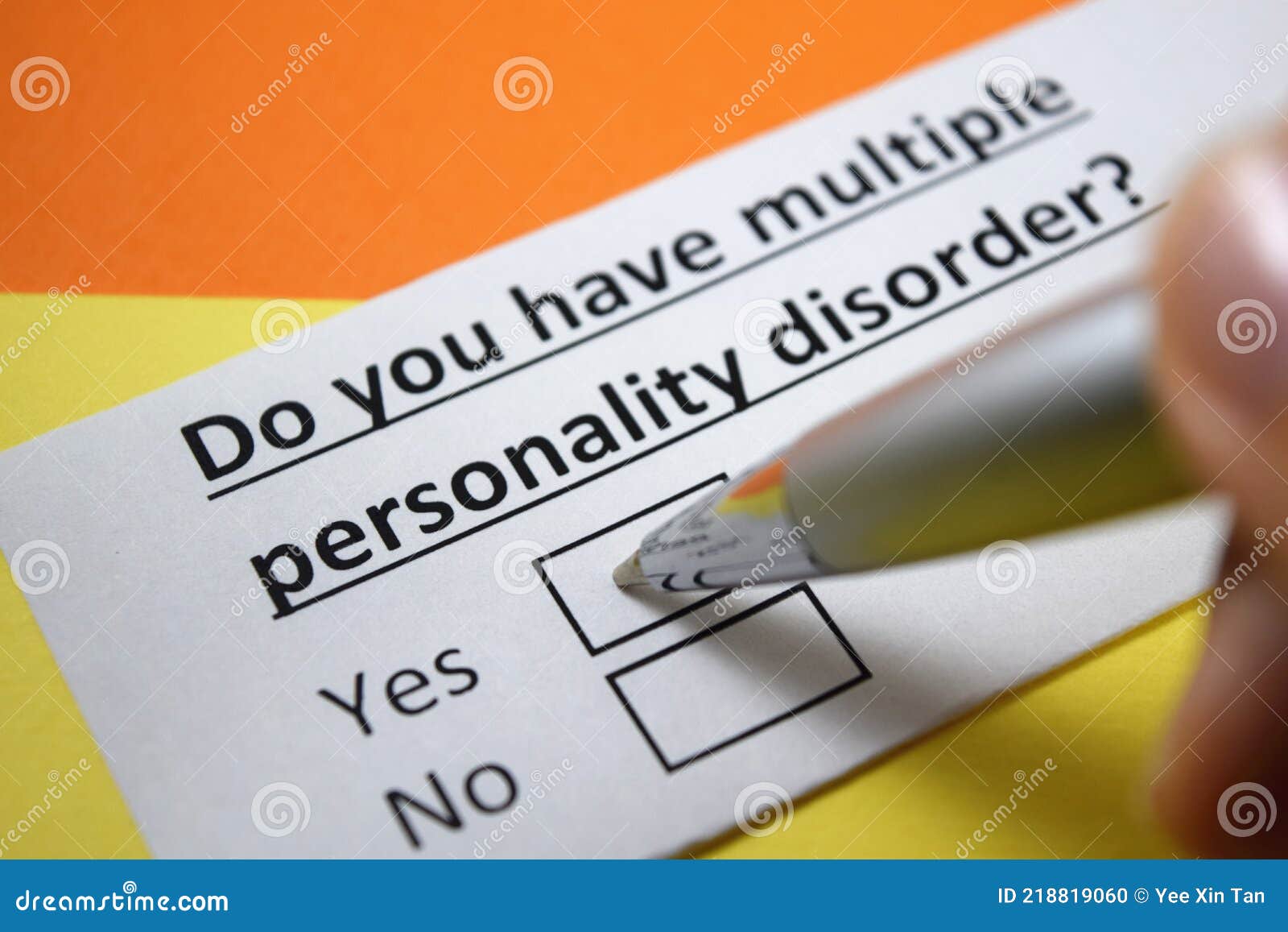 Questionnaire stock photo. Image of illness, educate - 218819060