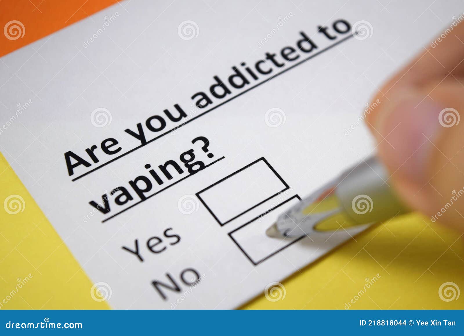 Questionnaire stock photo. Image of vape, healthy, illness - 218818044