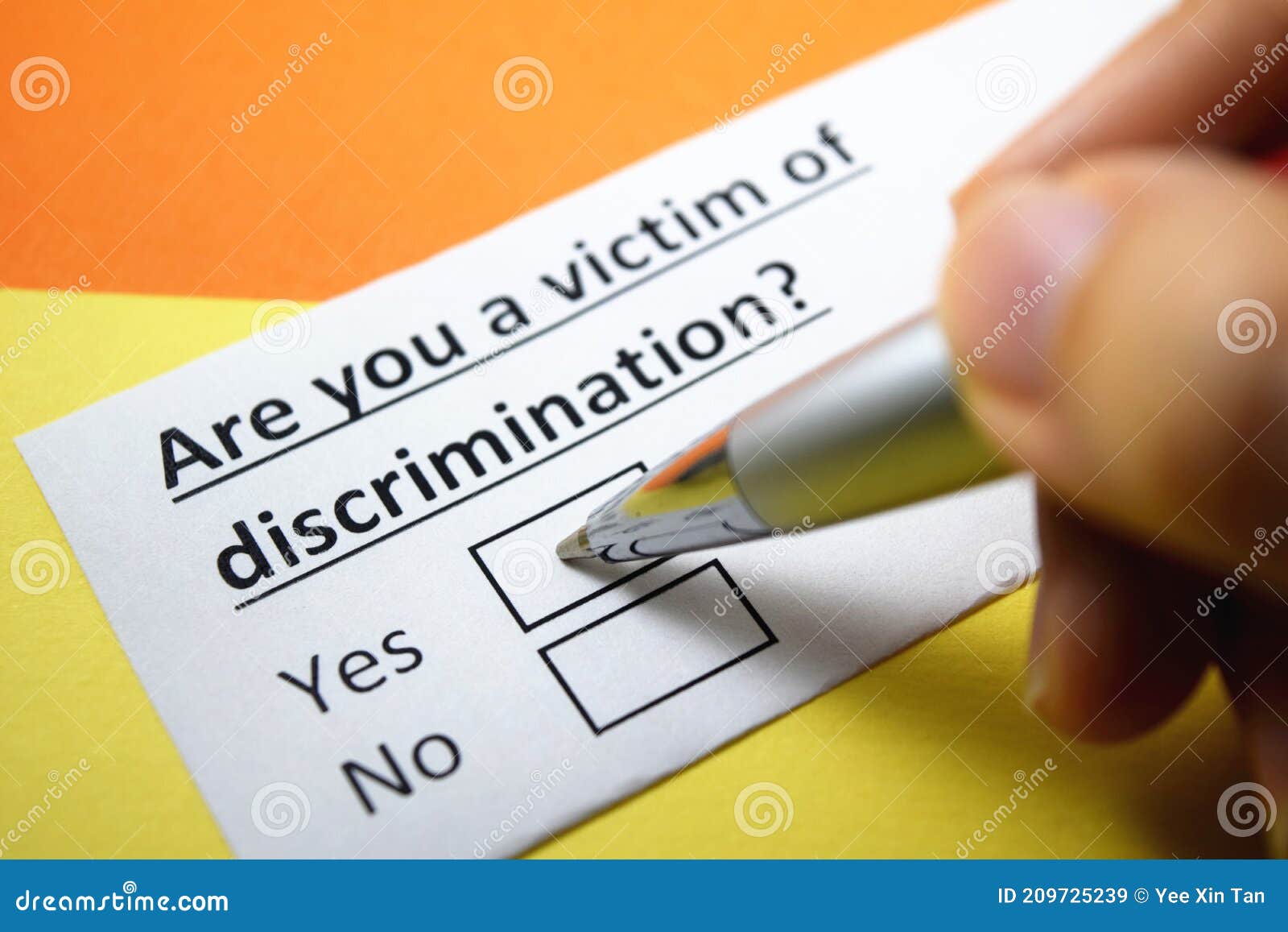 Questionnaire stock image. Image of discrimination, question - 209725239