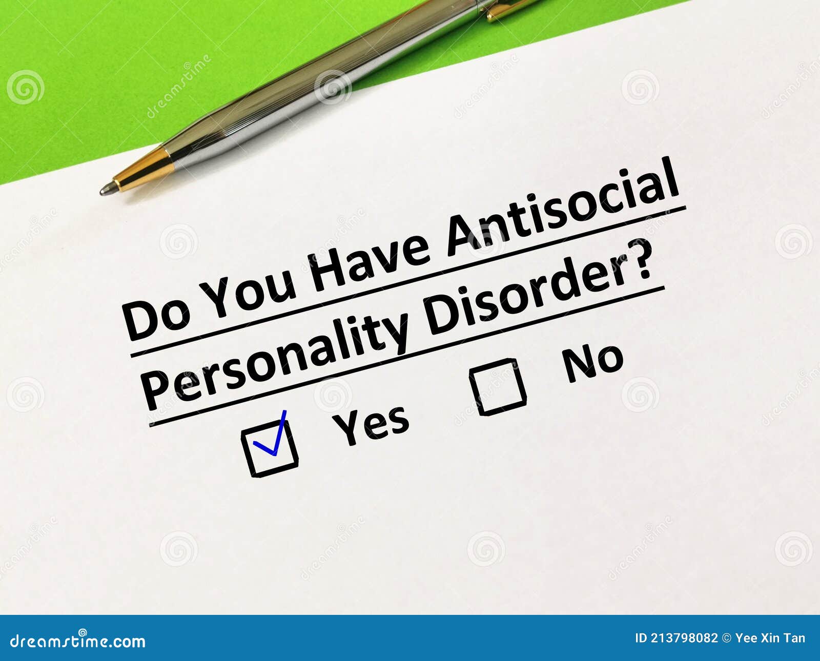 Questionnaire about Personality Disorder Stock Illustration ...