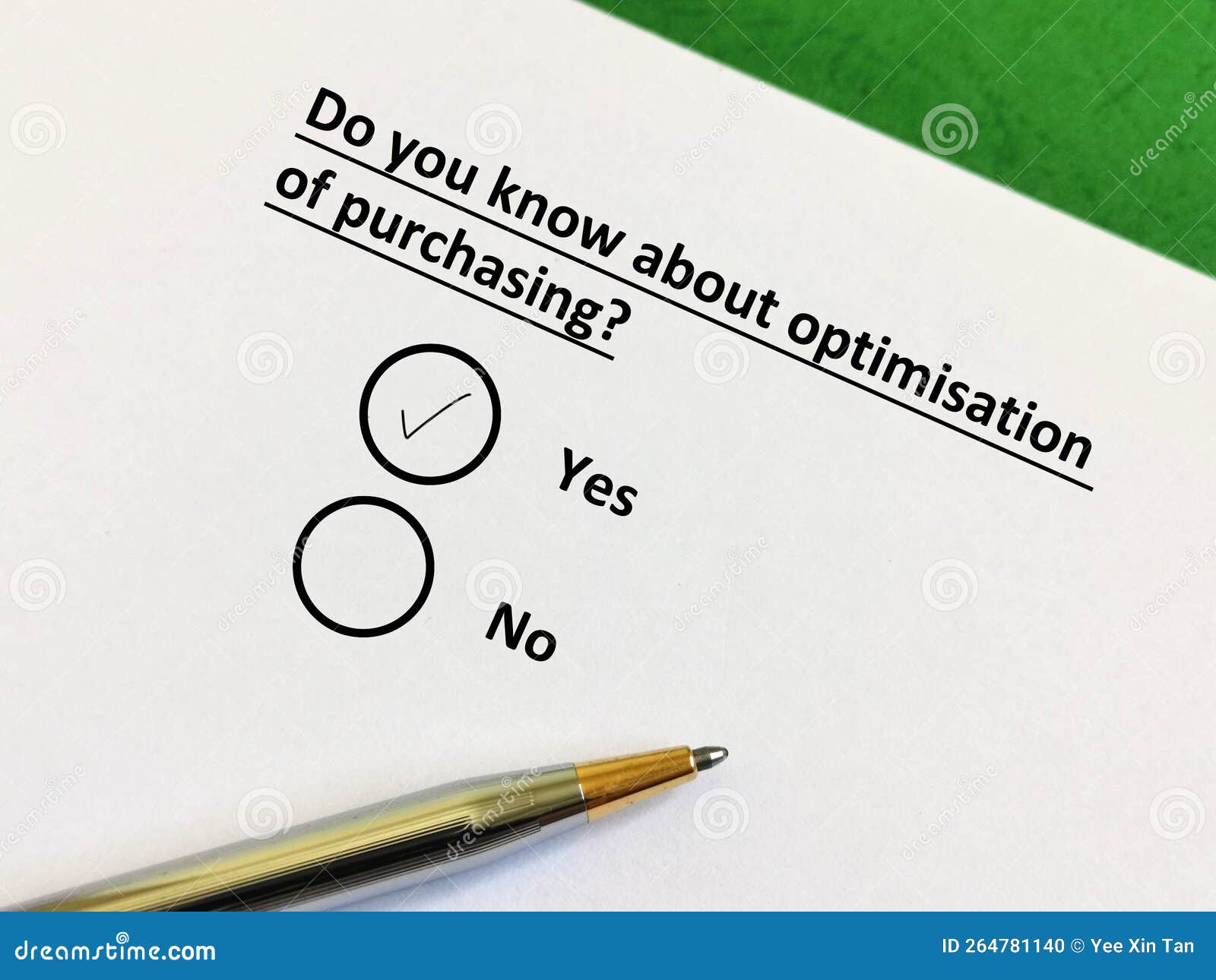 Questionnaire about Procurement Stock Photo - Image of purchase ...