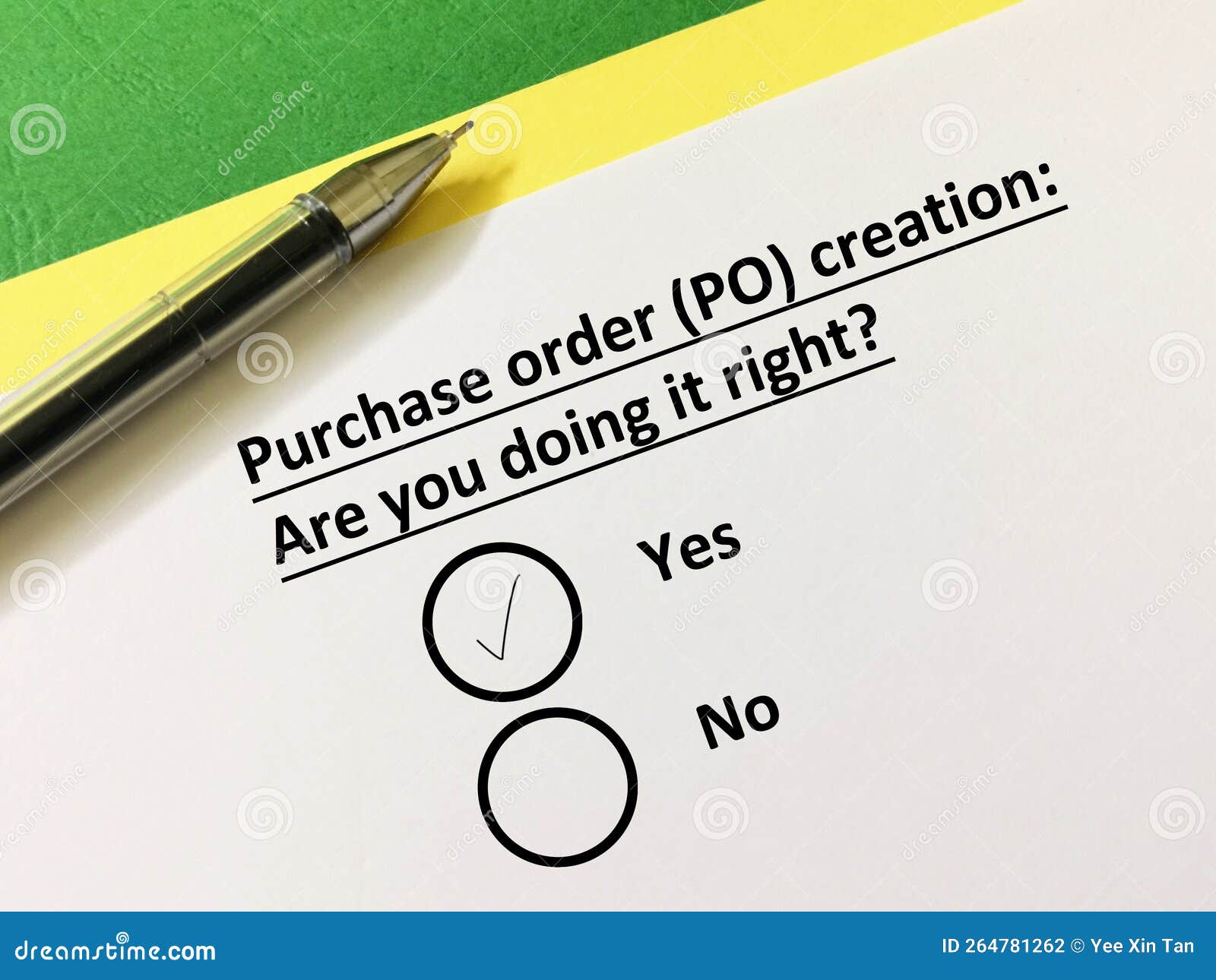 Questionnaire about Procurement Stock Photo - Image of business, aware ...