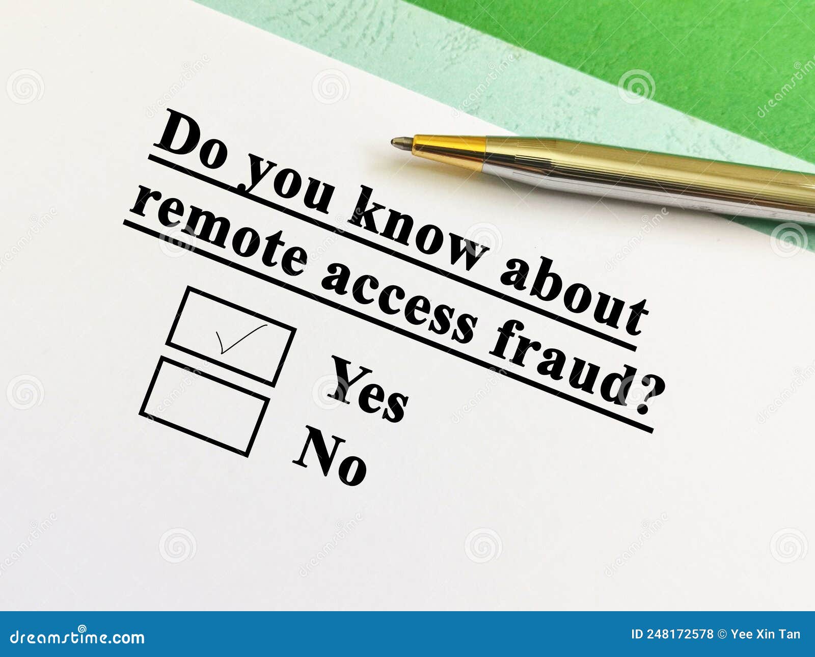 Questionnaire about Scam and Fraud Stock Photo - Image of concern ...