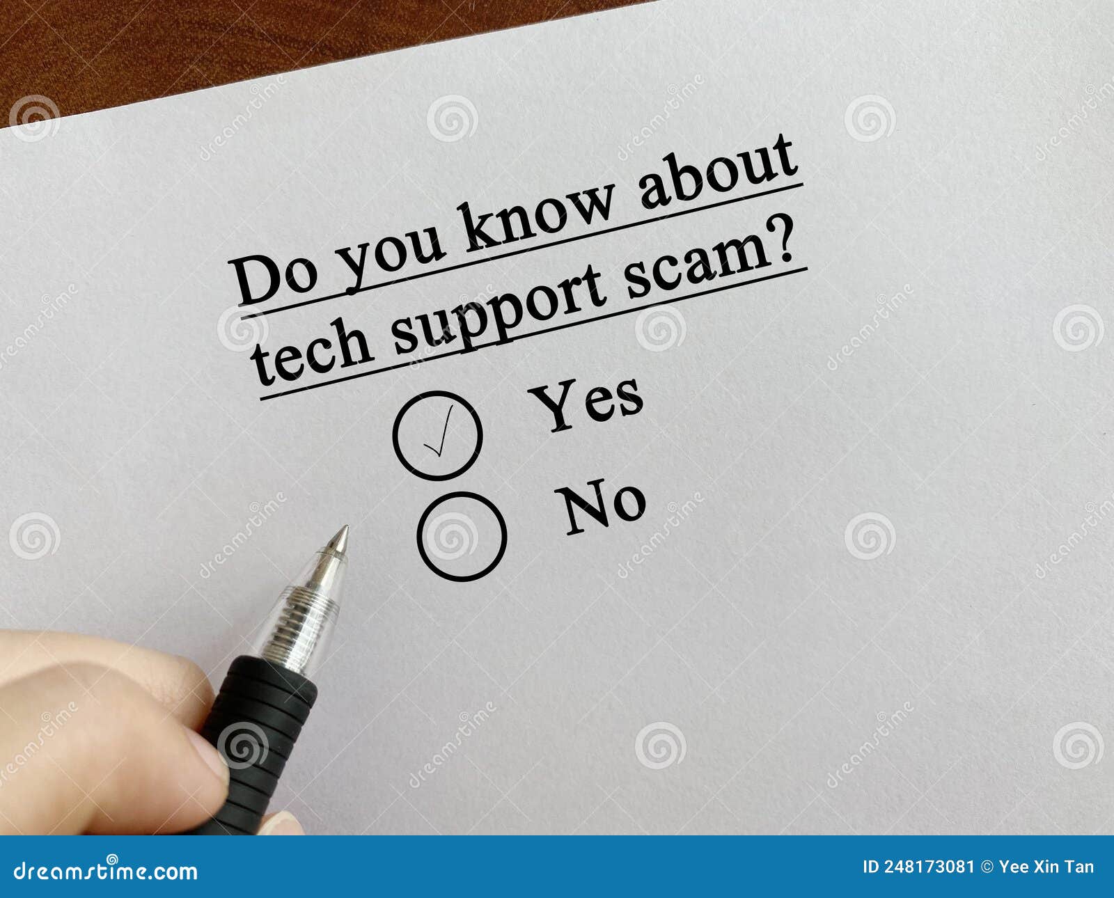 Questionnaire about Scam and Fraud Stock Image - Image of business ...