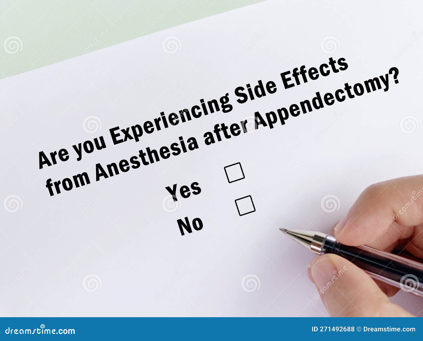 Questionnaire about Side Effects Stock Photo - Image of experience ...