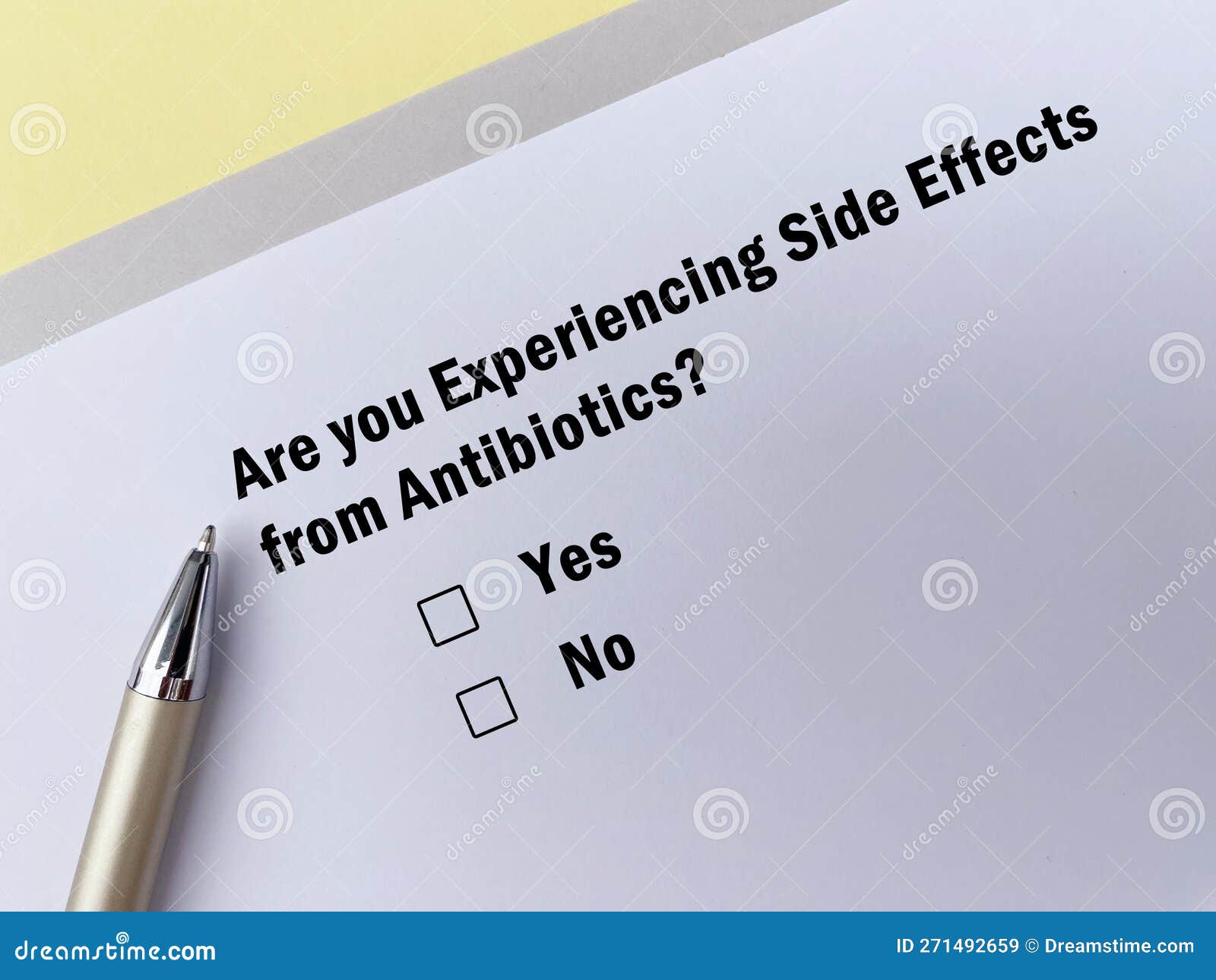 Questionnaire about Side Effects Stock Image - Image of medical ...