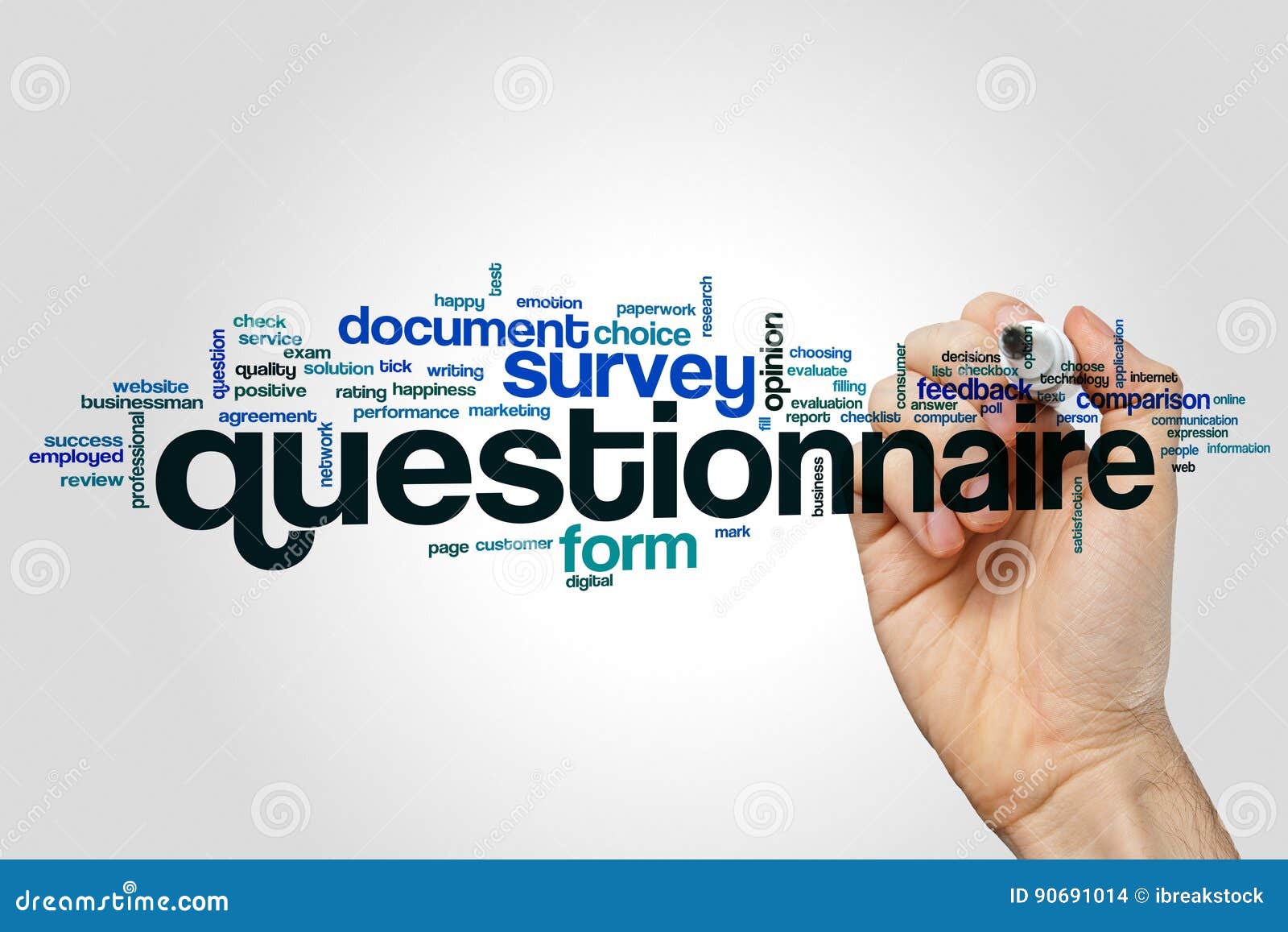 Questionnaire Word Cloud Concept Stock Photo - Image of rate, quality ...